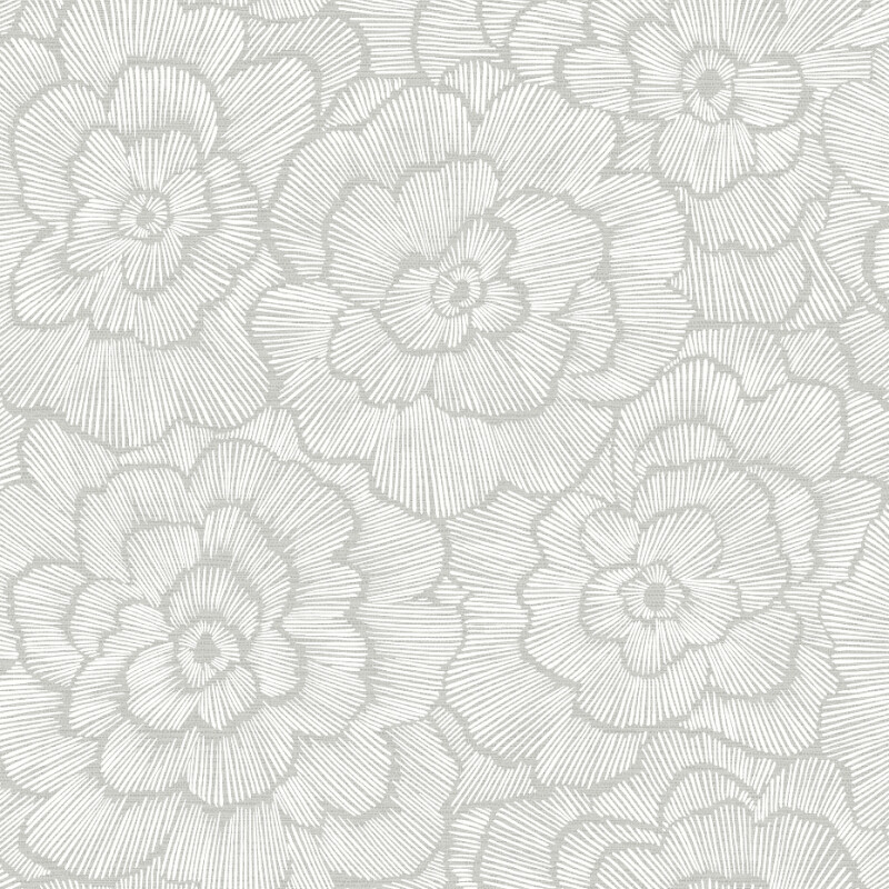 COLECCIÓN PACIFICA - PERIWINKLE LIGHT GREY TEXTURED FLORAL - — Pintelux
