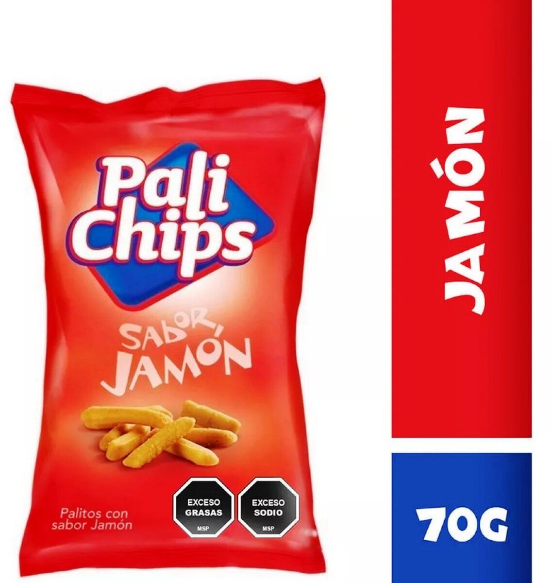 SNACK PALI CHIPS JAMON 70GR — El Clon