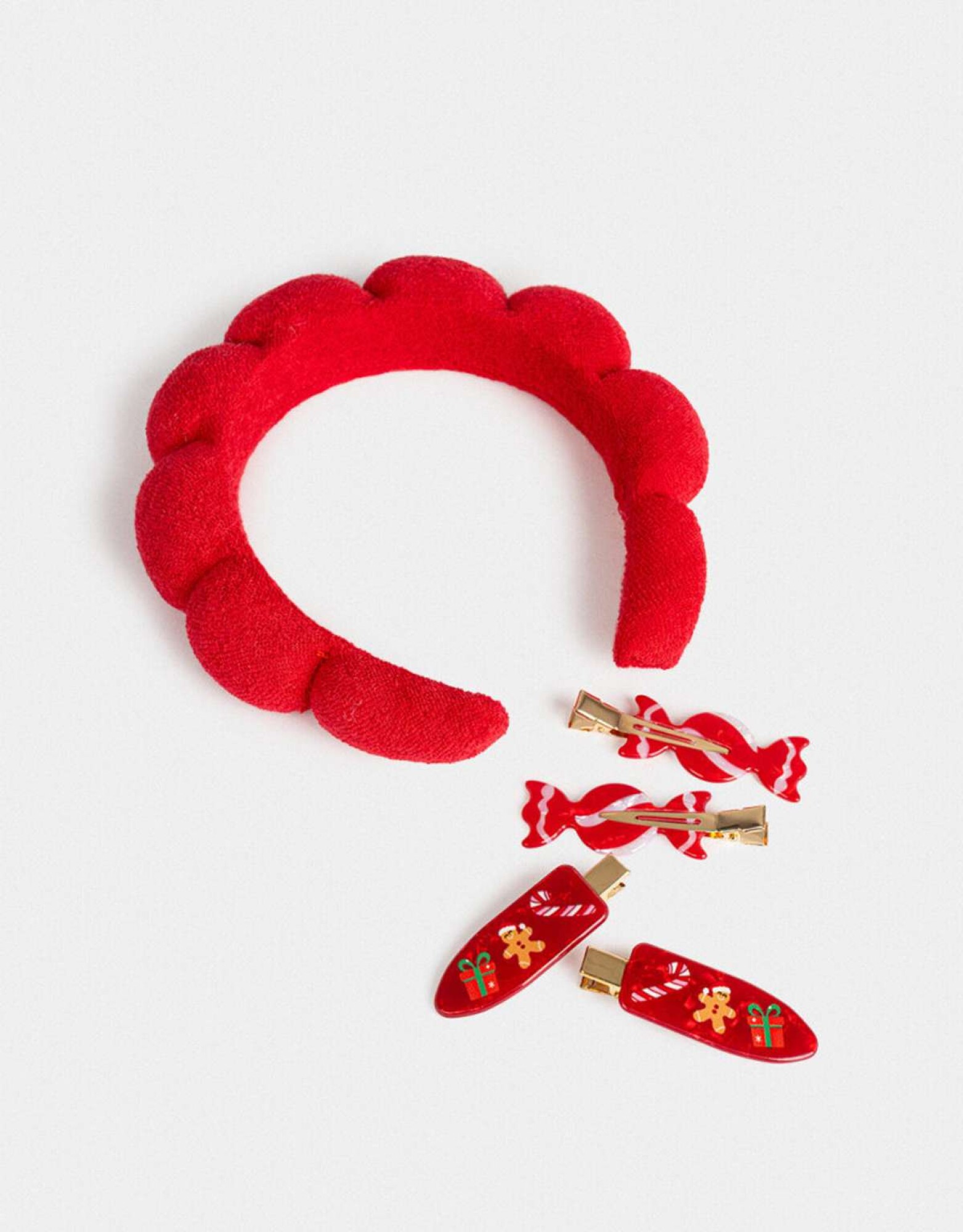 Set De Vincha Y Piquitos Navidad - Rojo Oscuro — Tienda Soy Santander