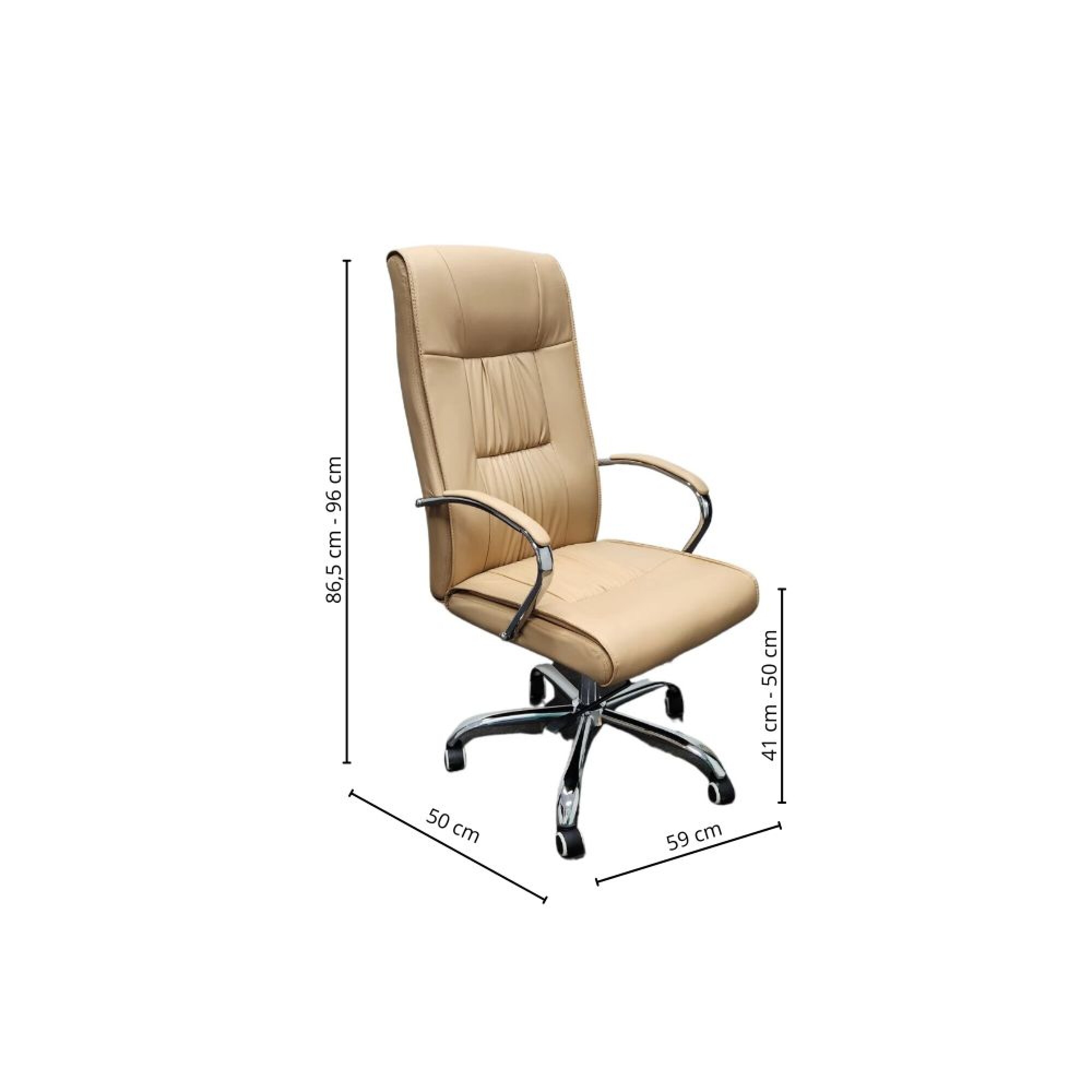 Silla De Oficina ErgoFlow Fusion - Beige — La Cueva Muebles