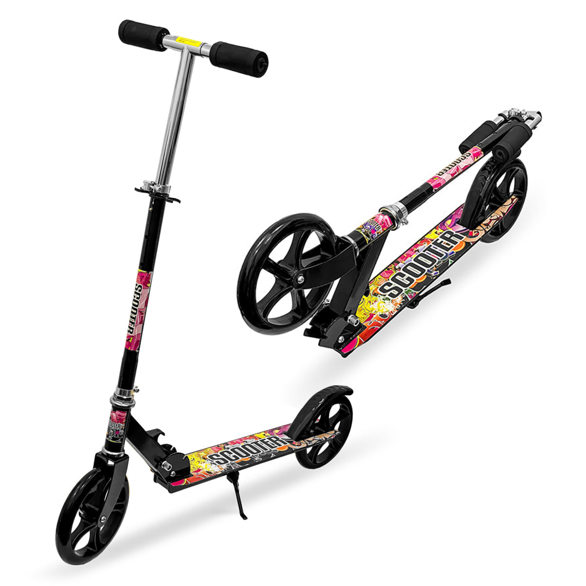 Monopatin Scooter Plegable Rueda Grande 200 Mm - Rosa — El Rey del ...