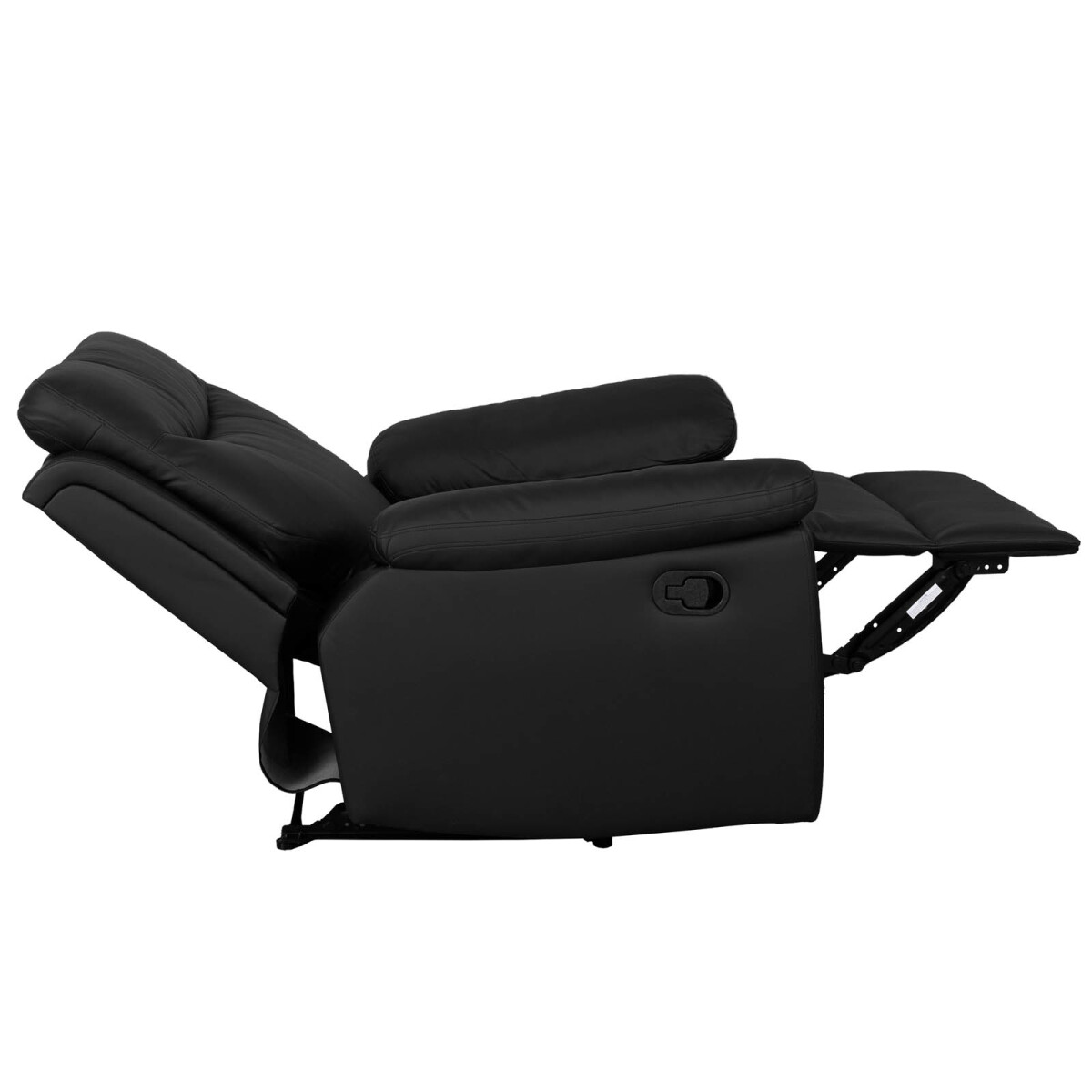 Recliner 1 Cuerpo Simil-cuero Negro Lexus — Divino