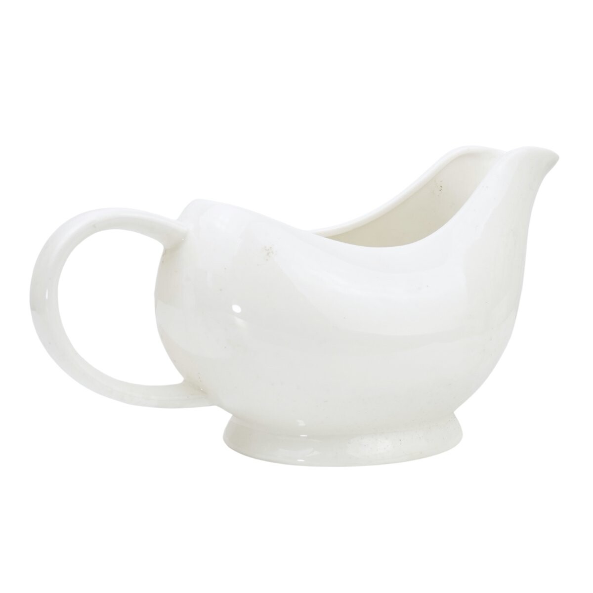 Salsera de ceramica blanca grande — El Clon