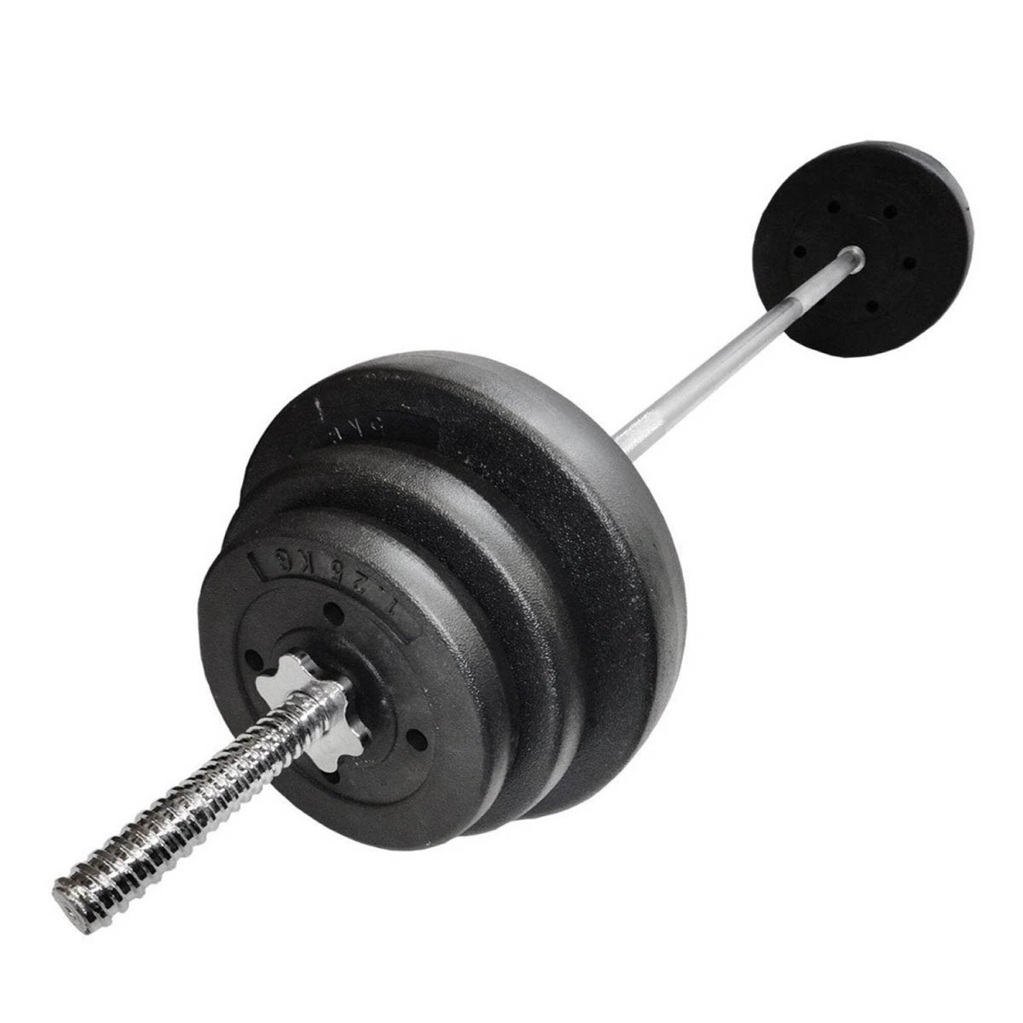 Set Barra Maciza 1.80m +50kg Discos Pesas Importado - 10x5kg — El Rey ...