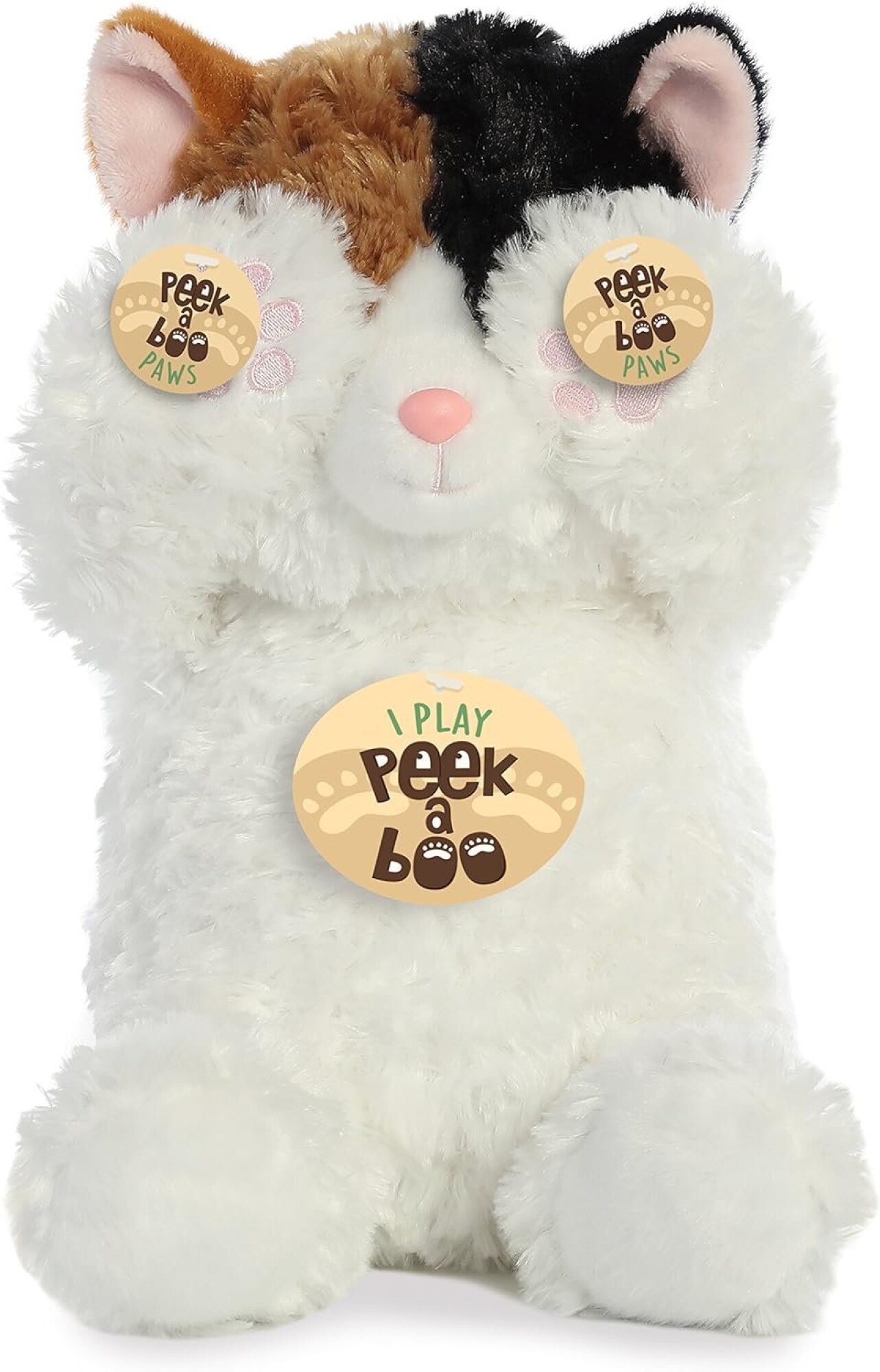 Peluche Gato Gatito Calico Peek A Boo Juguete Aurora Suave — Atrix