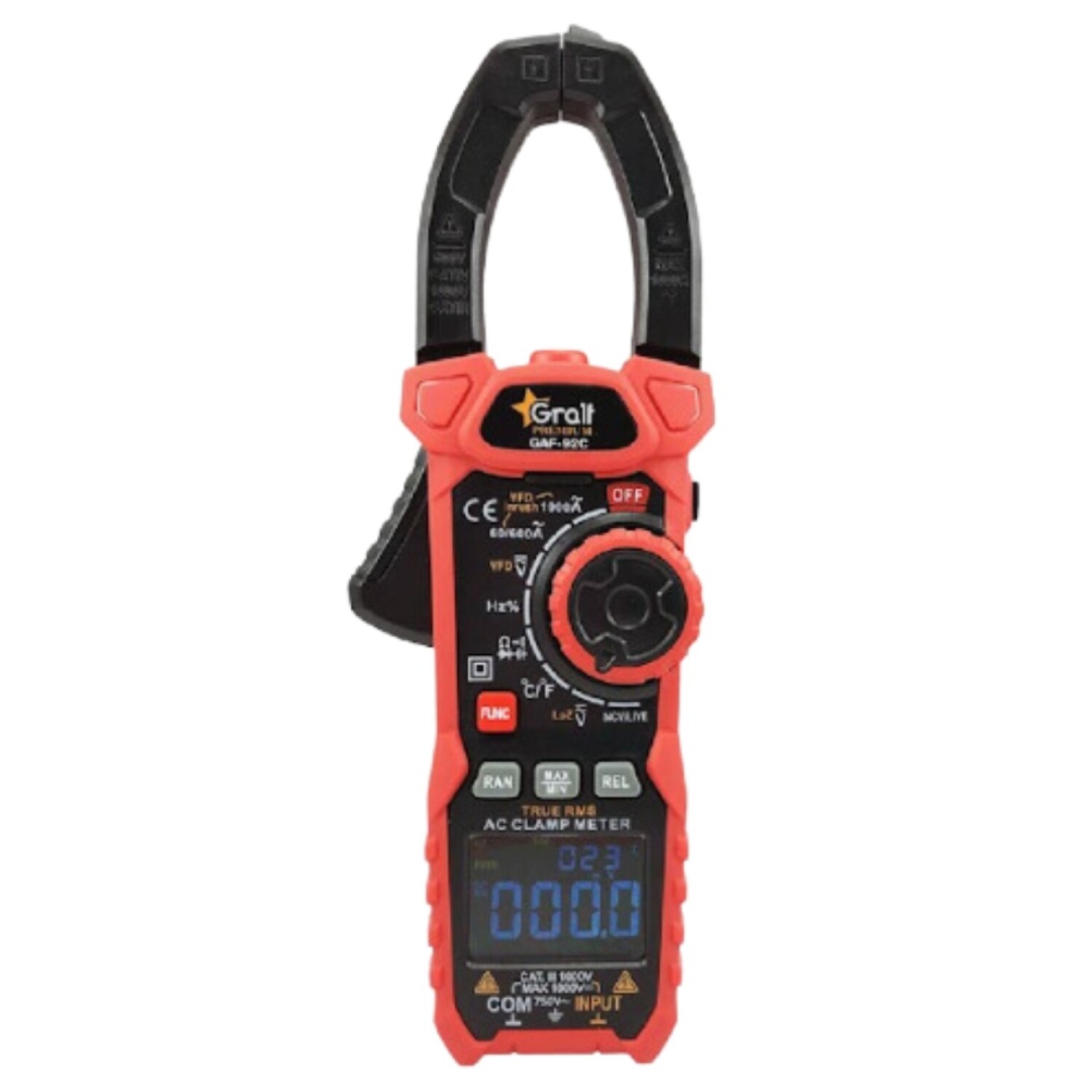 PINZA AMPEROMETRICA DIGITAL PREMIUM 1000VCA. 750VC — Luminotecnia
