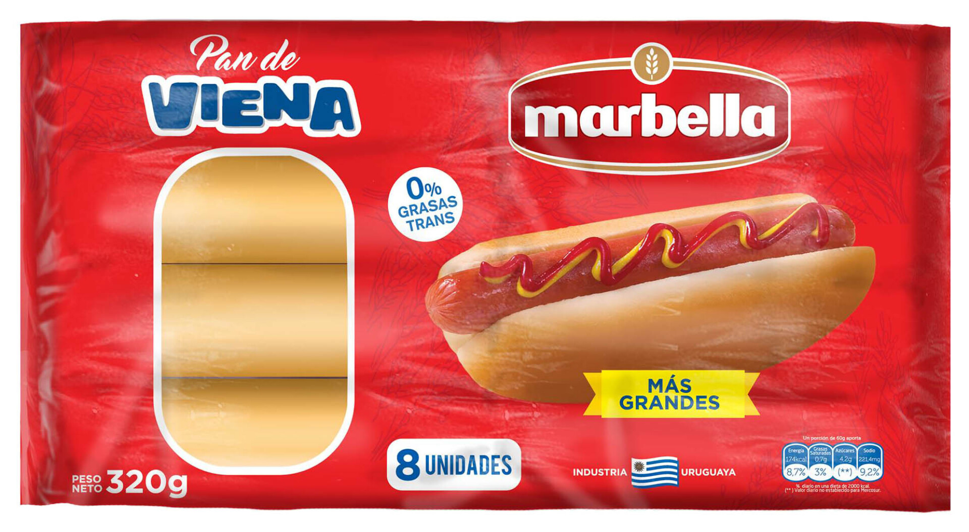 PAN MARBELLA VIENA X8U 320G — El Clon