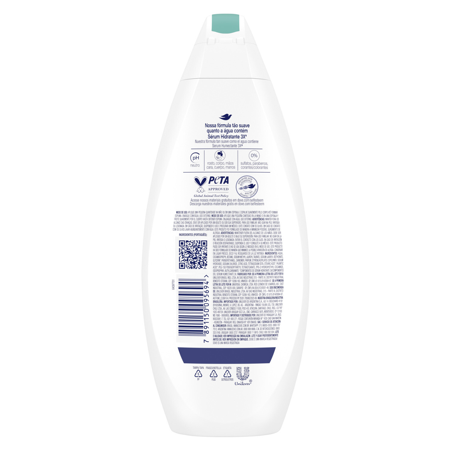 Jabón Líquido Dove Gel de Ducha Piel Sensible 250ml — San Roque