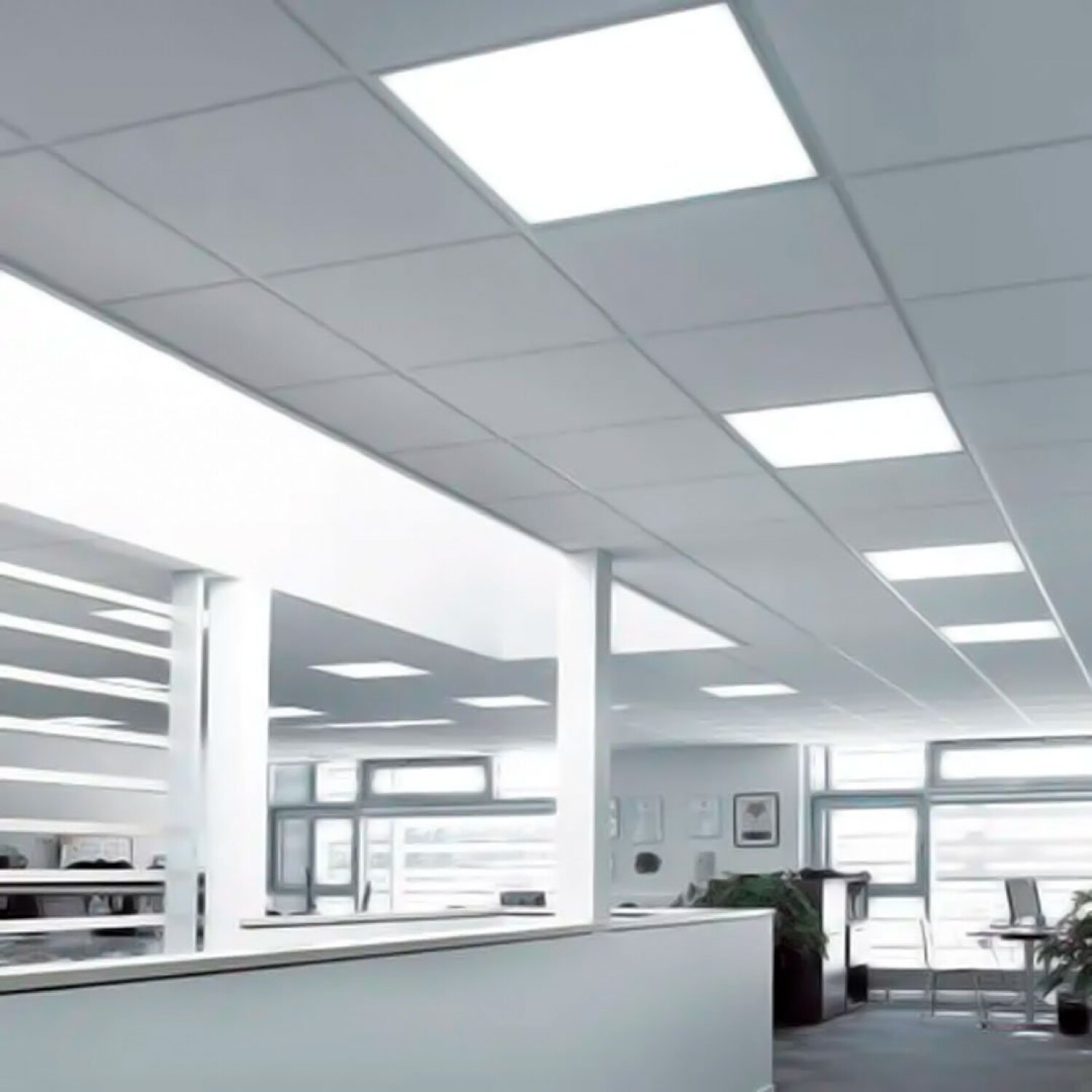 Set x8 Panel Led 60x60 52w Plafon Cuadrado Embutir Luz Fria — Atrix