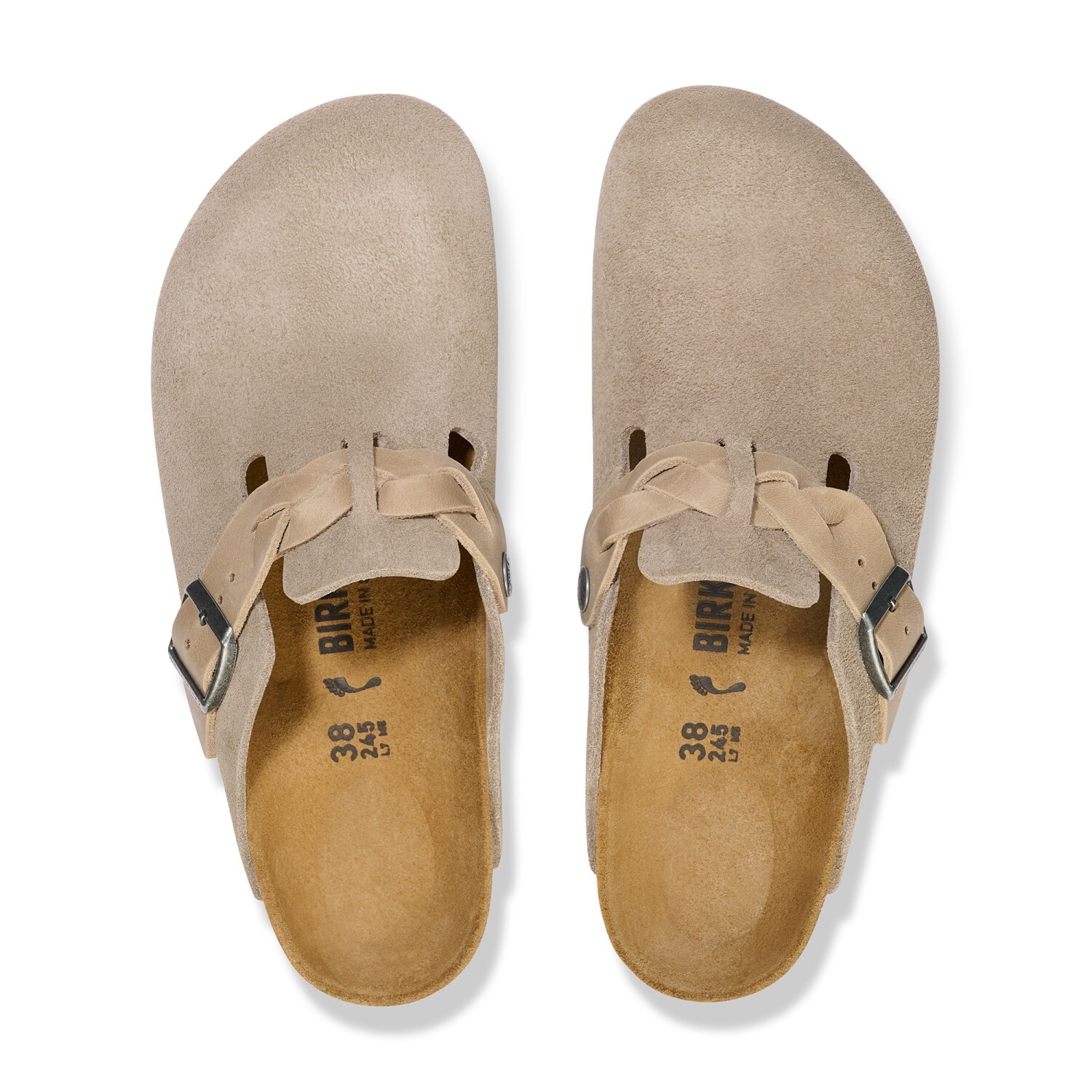 Zueco Boston Braided LEOI/LEVE - Estrecho - Taupe — Birkenstock