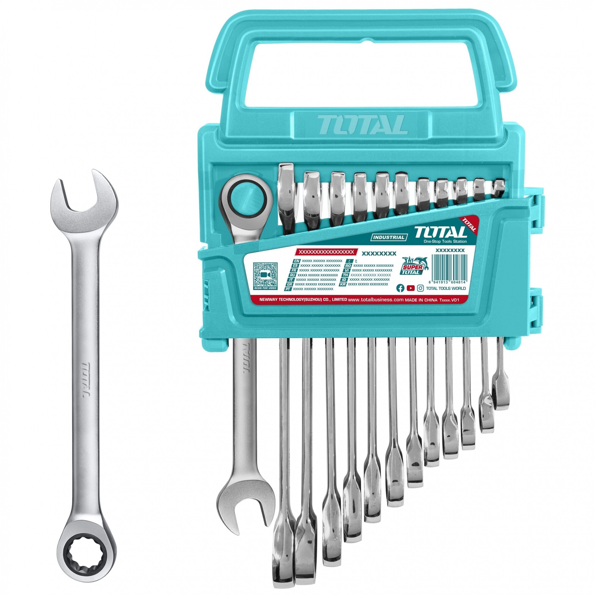 Set De 12 Llaves Combinadas - Fijas Y Estrellas Con Crique — Herramientas Total