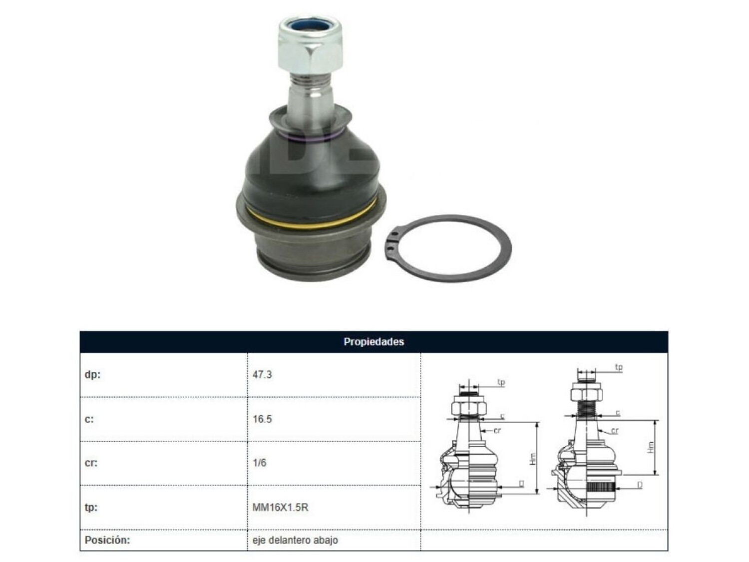 Rotula Del Toyota Hilux 04-25 Der/Izq — Larrique Rulemanes