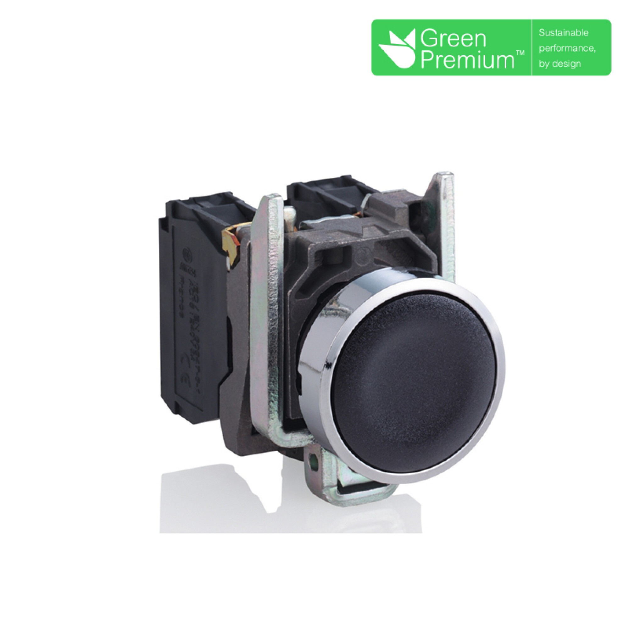 Pulsador rasante negro 1NA ø22mm IP67 - TL5305 — Fivisa