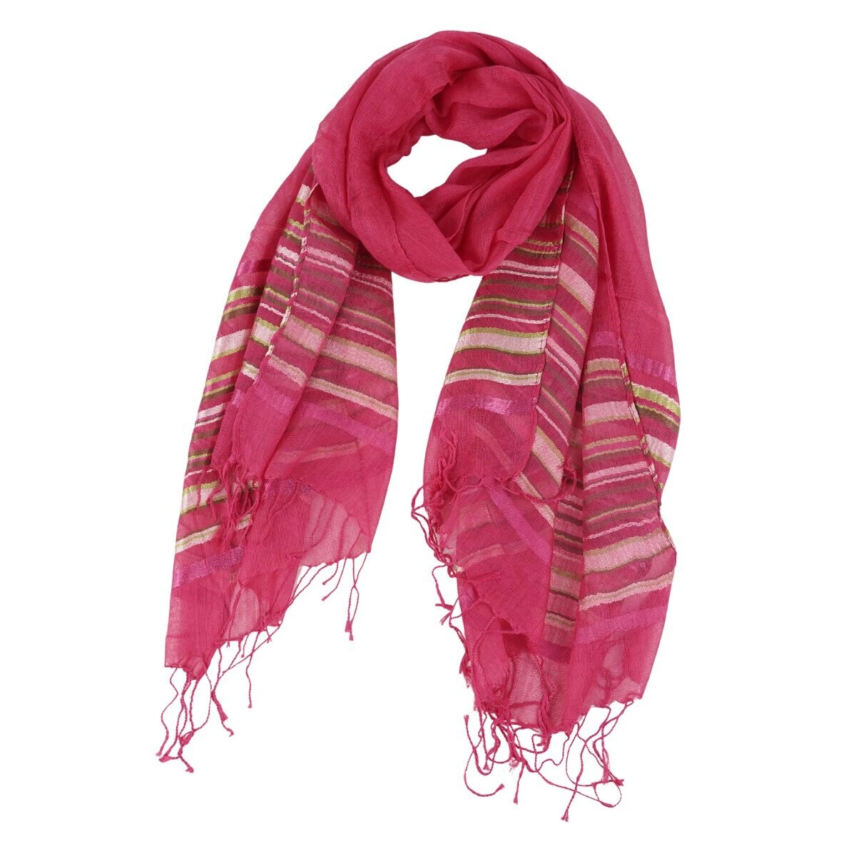 Chalina fina bicolor con flecos — El Clon