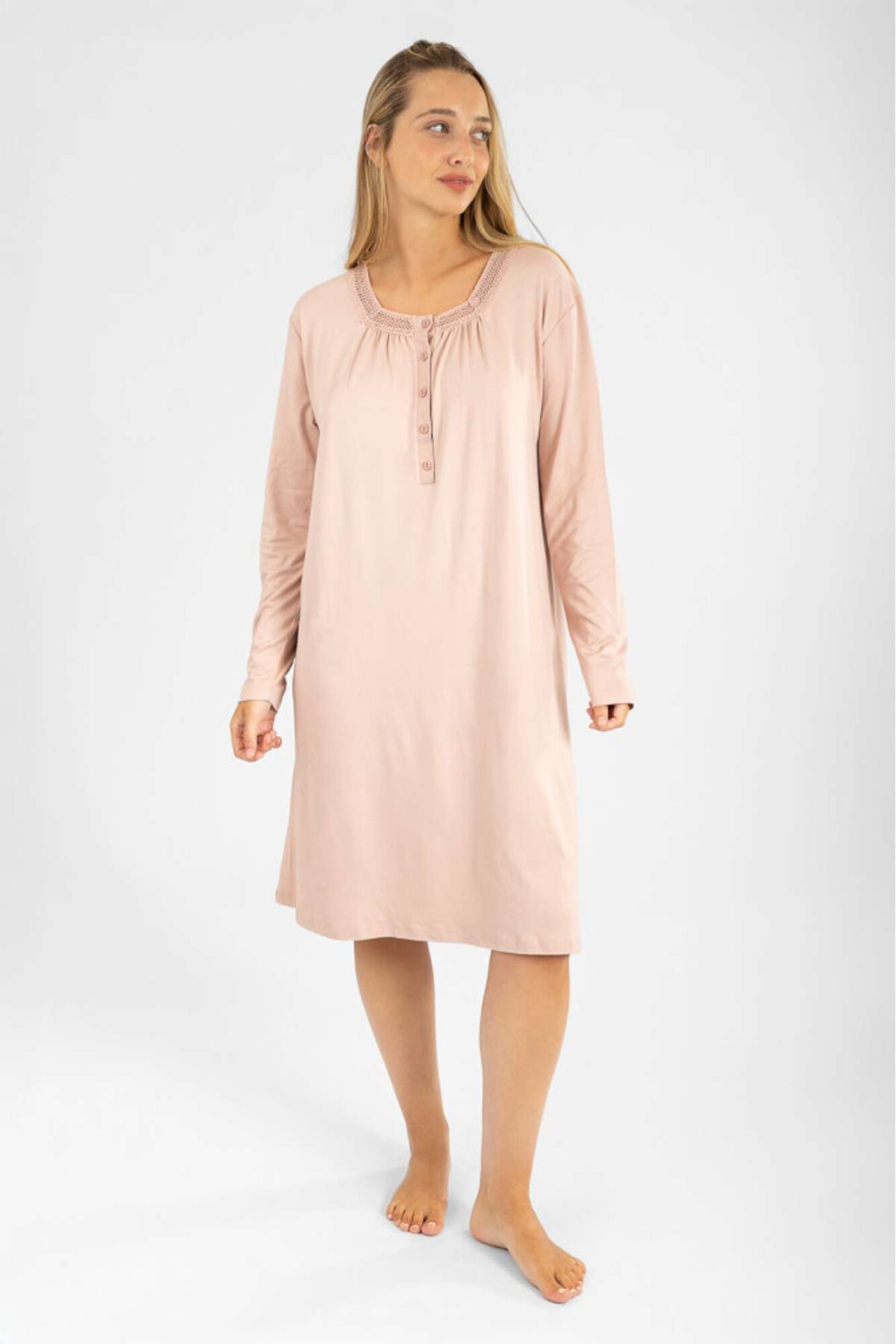 Camison kayla peach puntilla - Rosado — Tienda Soy Santander