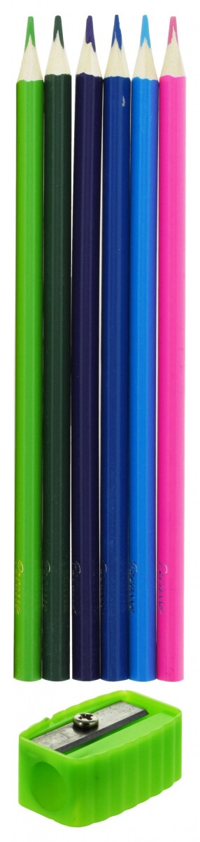 LAPICES DE COLORES X12 LARGOS + 2 LAPICES DE ESCRIBIR + SACAPUNTAS ...