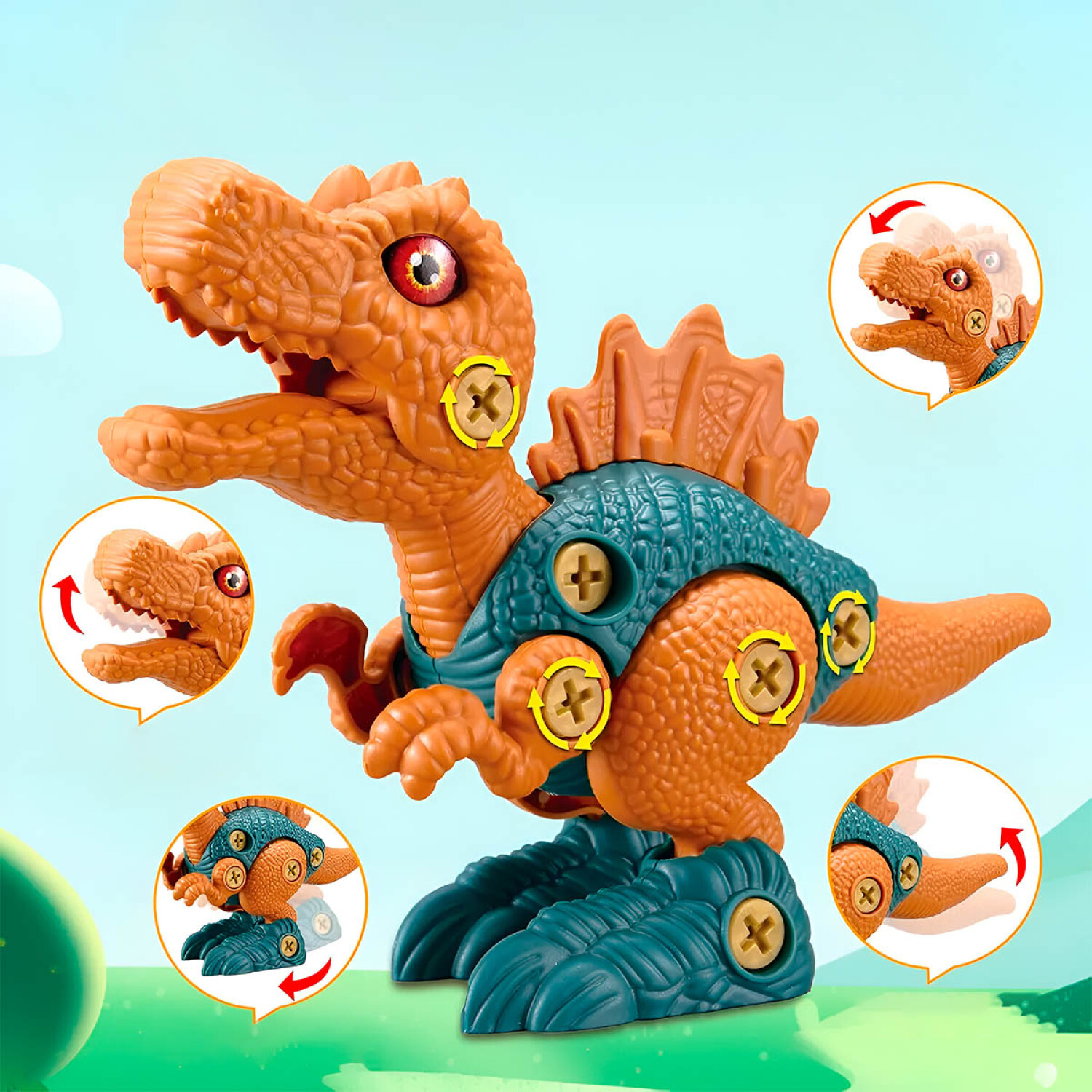 Dinosaurio Set Valija Ensamble Luz Y Sonido Juguete — El Rey del ...