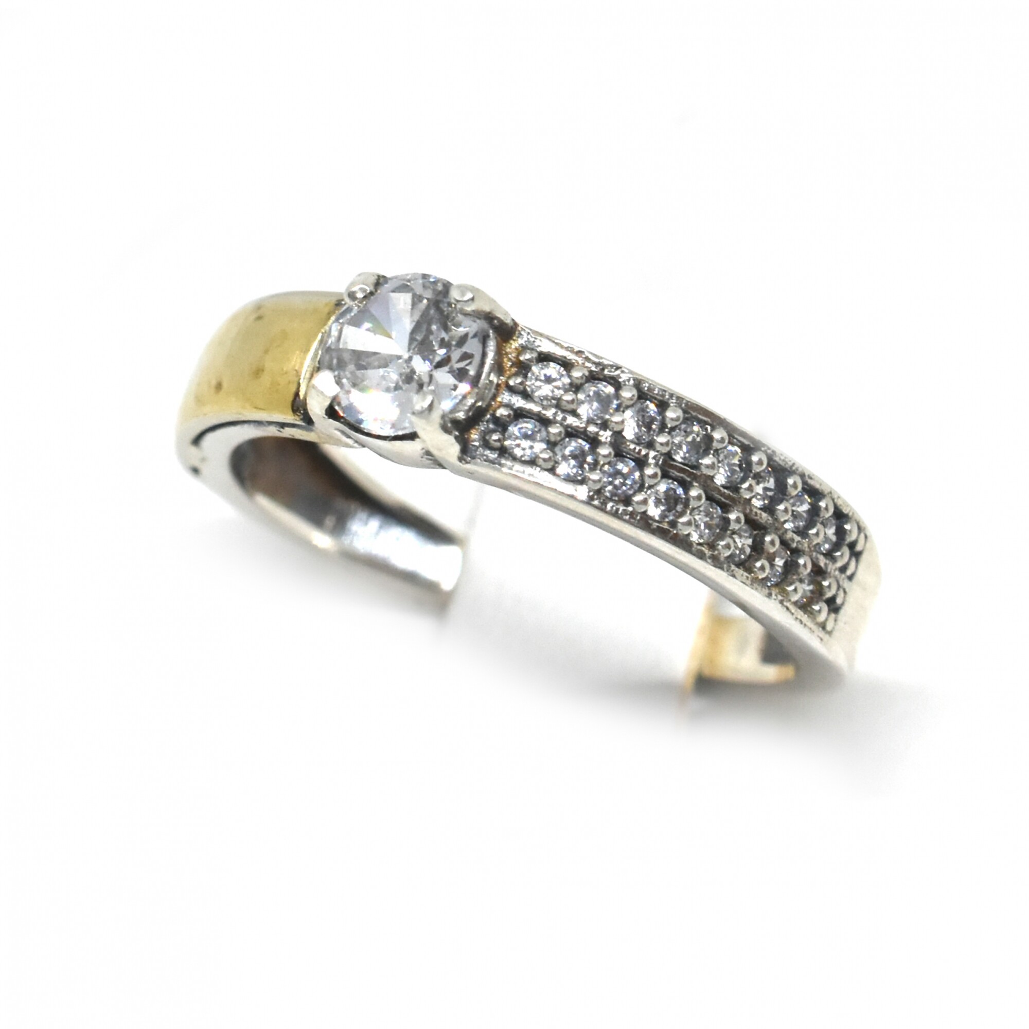 Anillo Oro y Plata con Zirconias — Revello