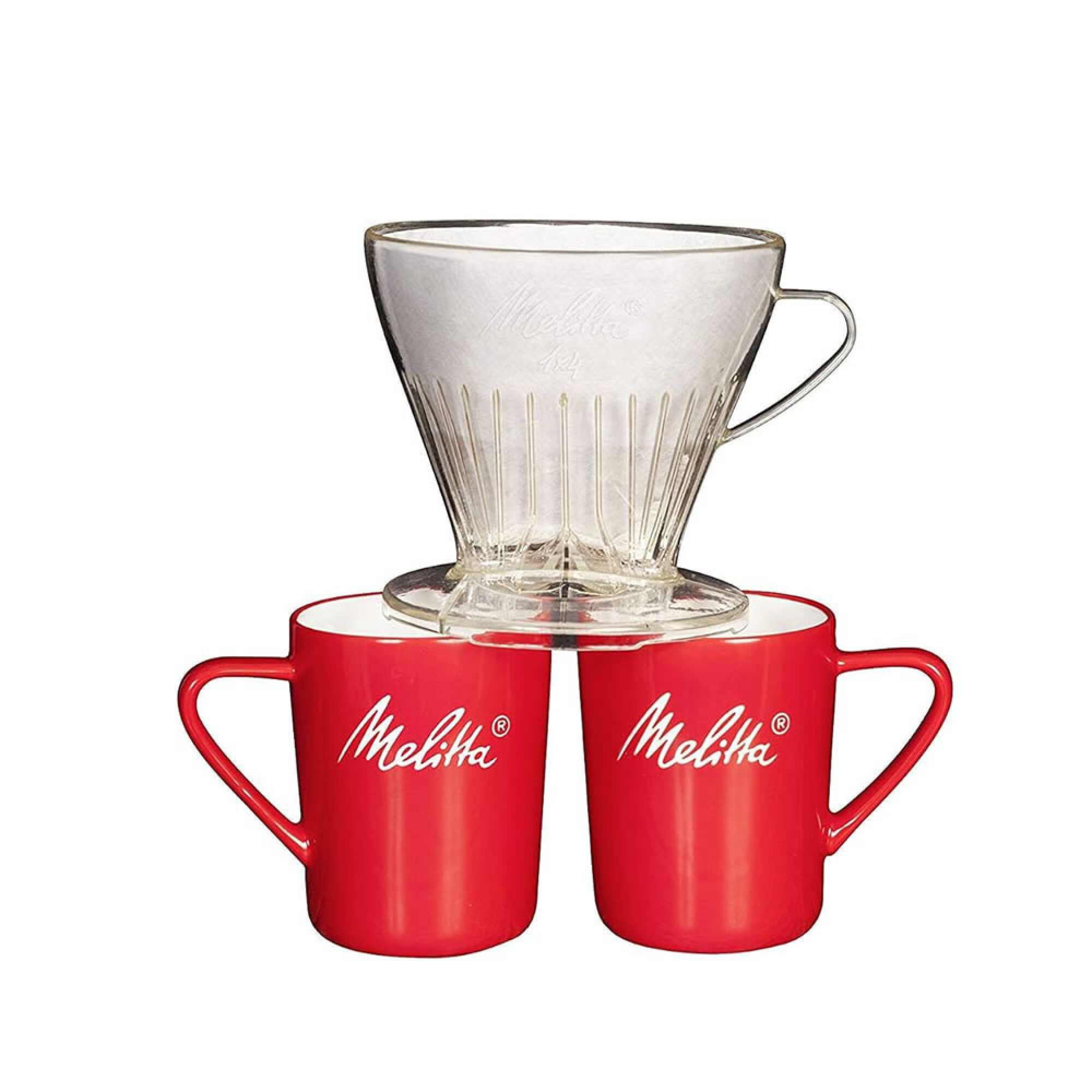 SET MELITTA 2TZ+ PORTA FILTRO #4 TRANSPARENTE — El palacio del café