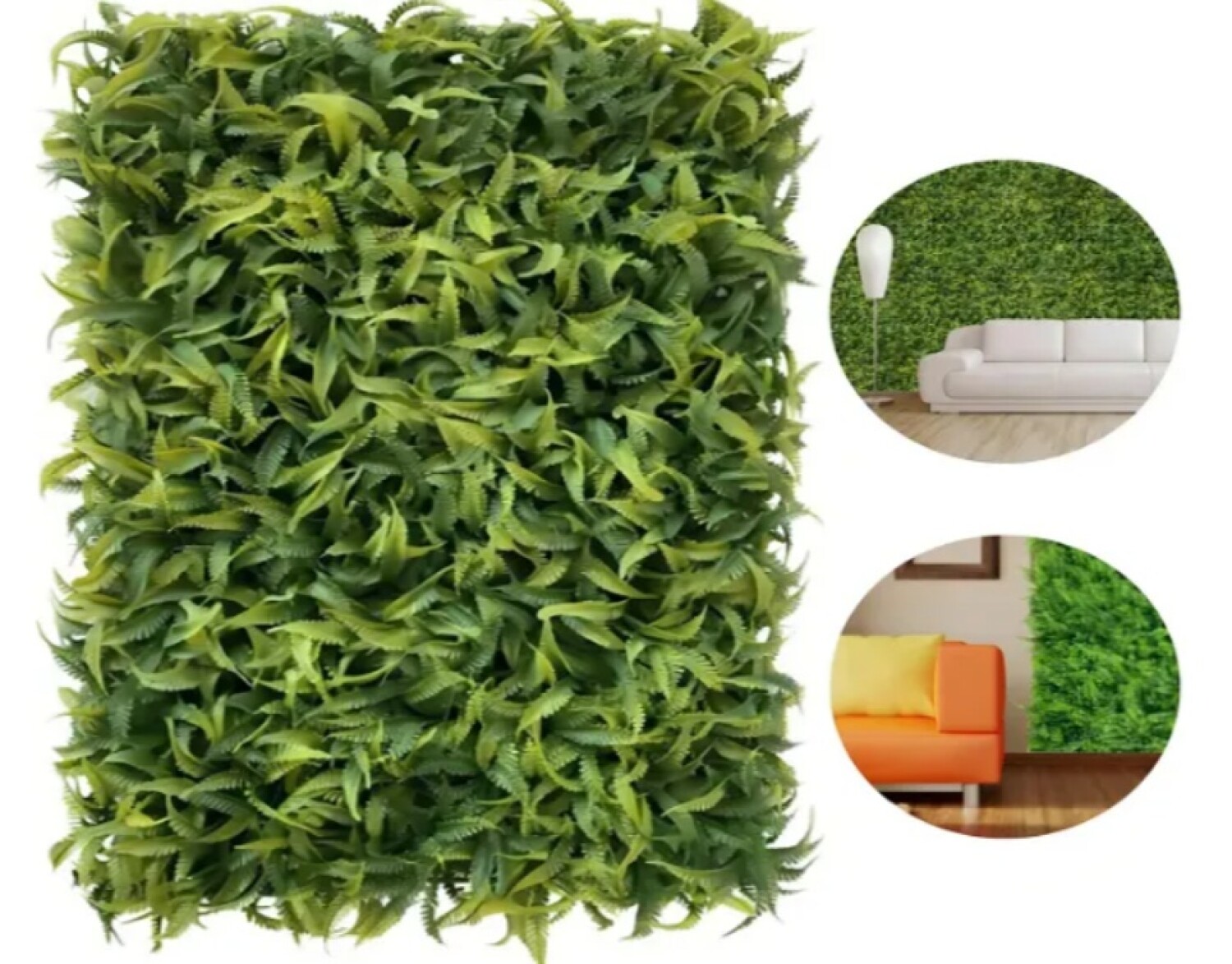 Enredadera Jardín Vertical Artificial Pared Cerco 40x60cm - Verde ...