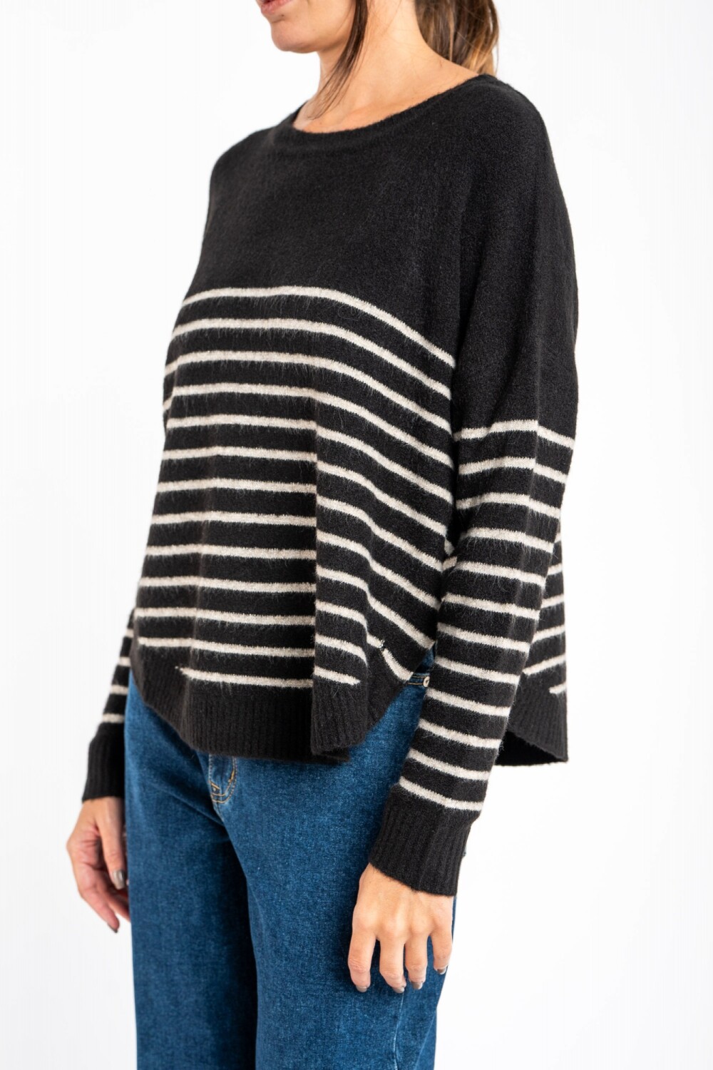 Sweater Rayado - Negro — Lemon