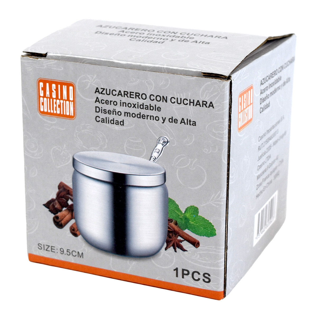 Azucarero de Ac. Inoxidable — El Clon