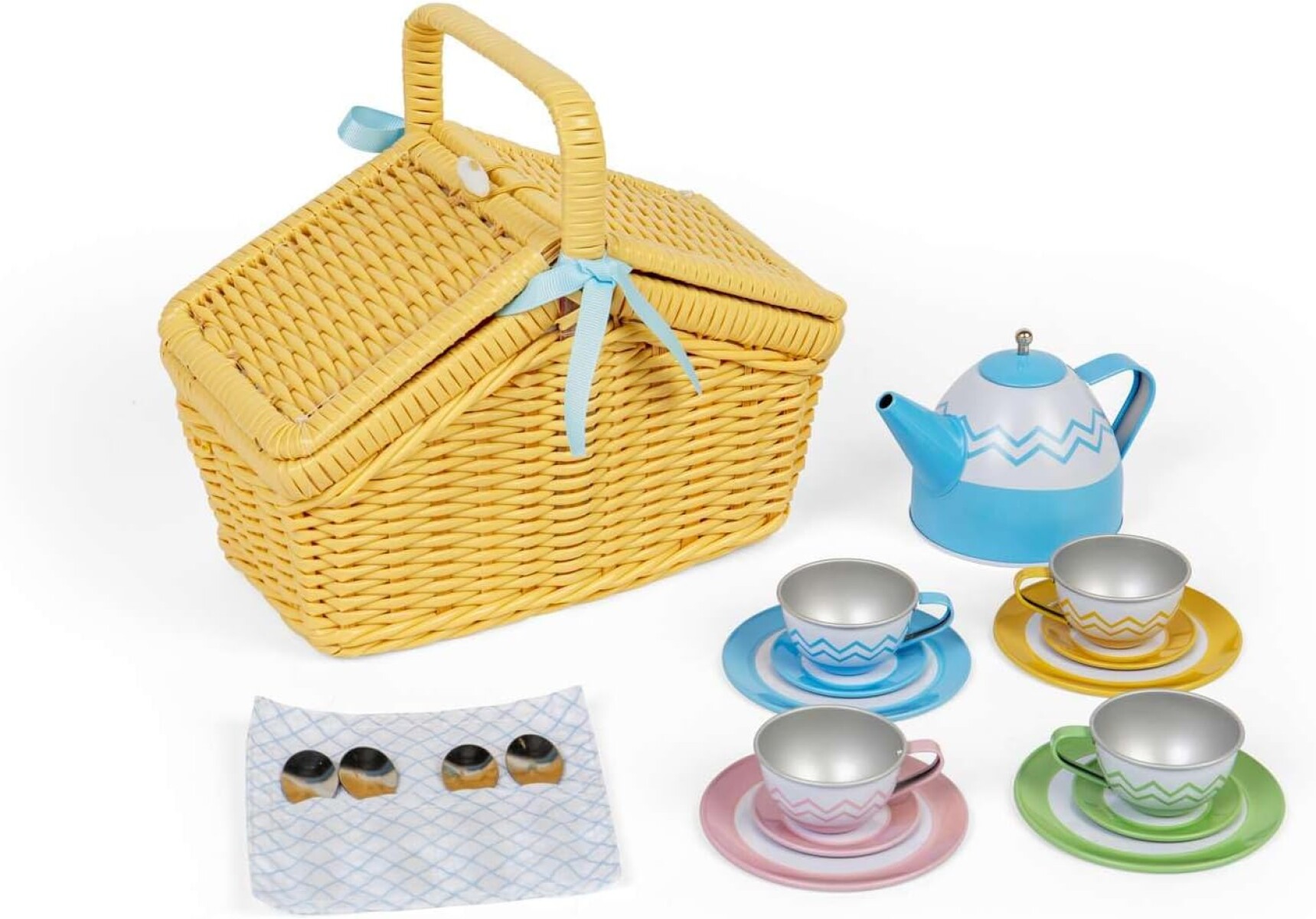 Juego Tazas de Té Canasta mimbre - natural — miKangaroo