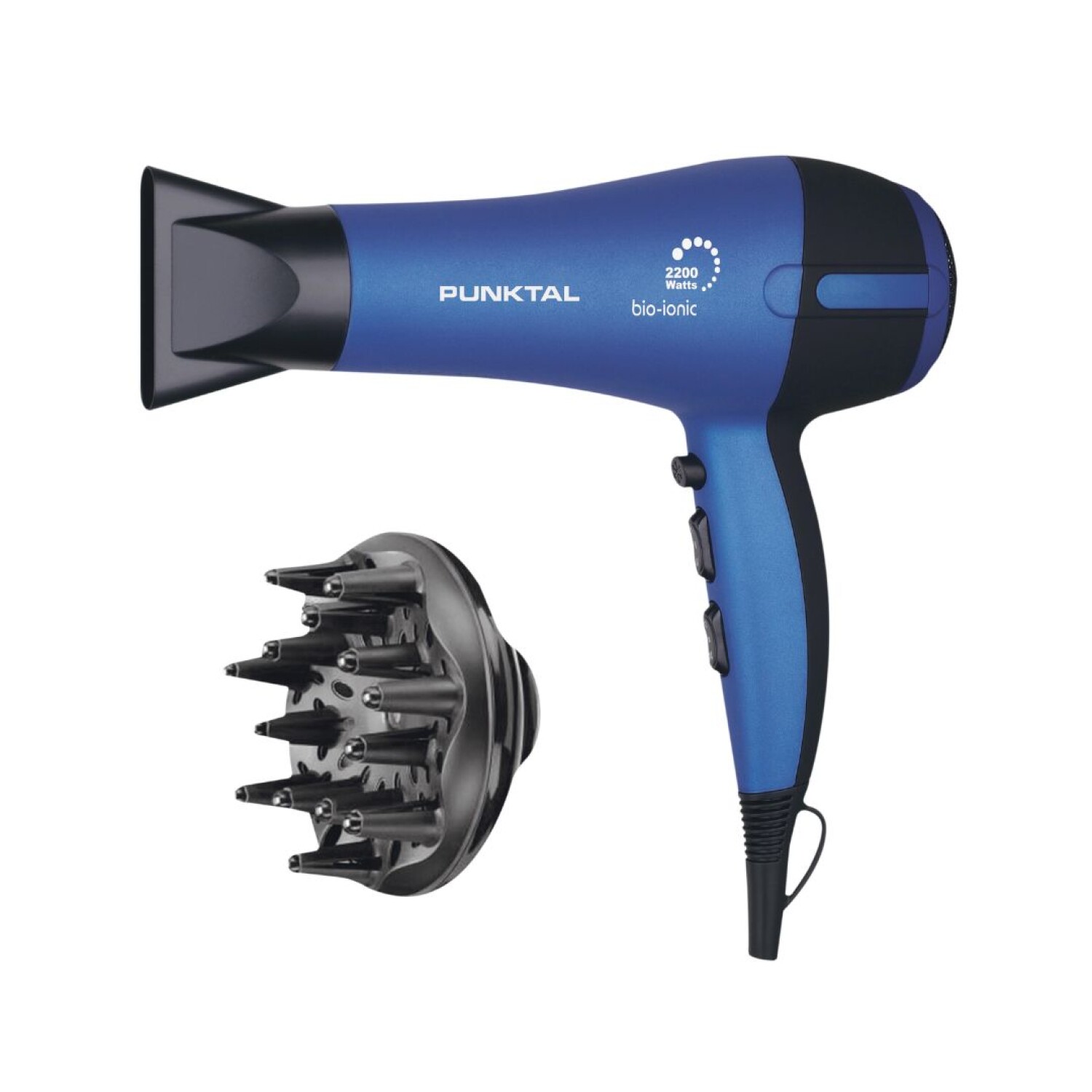 Pk_2200 Secador De Cabello 2200w-iones 3 Velocidades+frio Punktal — Fripay