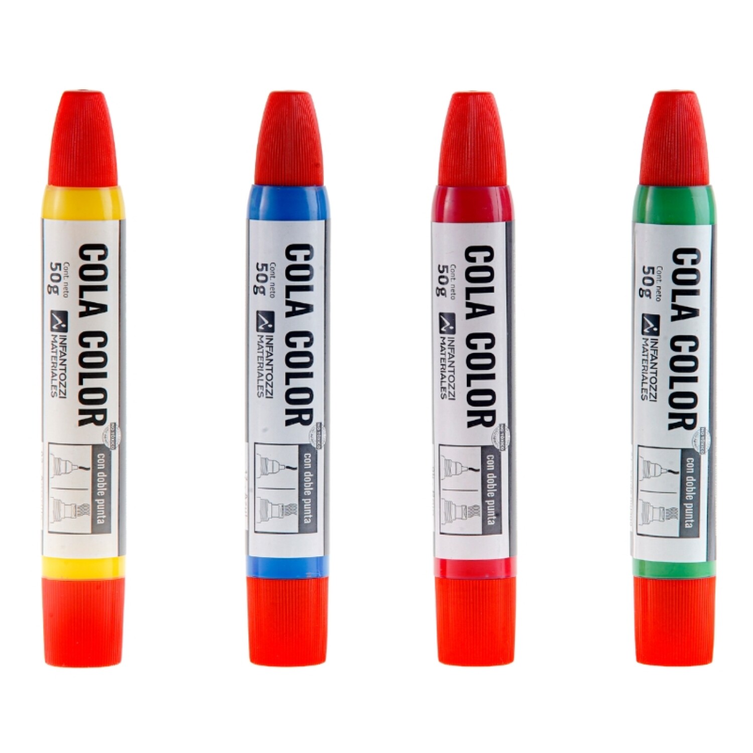 Cola color doble punta - 50g — Infantozzi