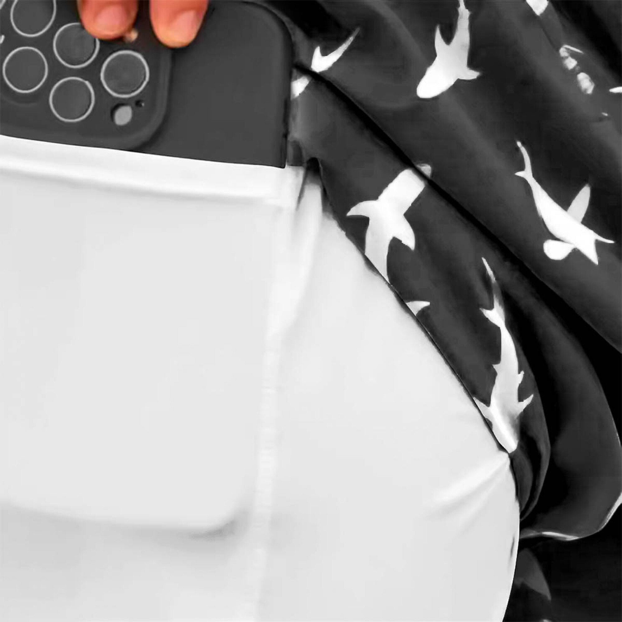 Set X2 Short Bermuda Playa Overzise Estampado Verano - Negro Blanco ...