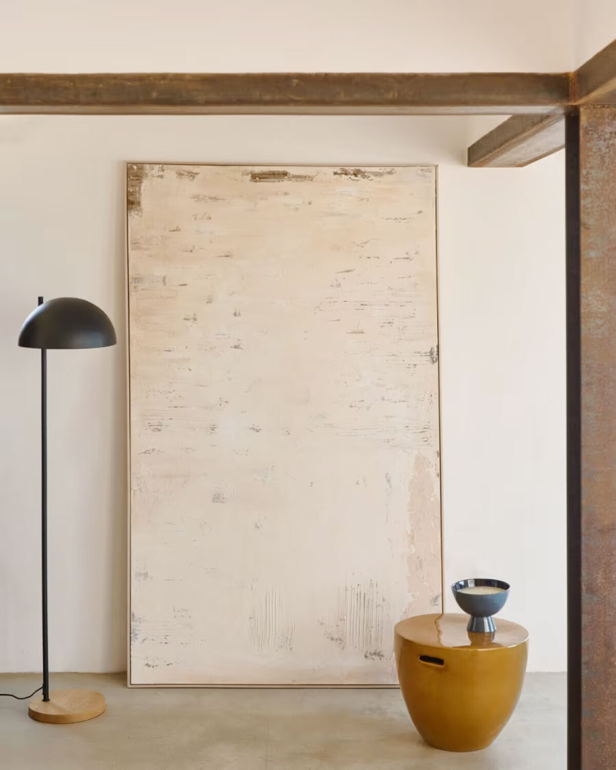 Cuadro abstracto Silpa beige claro 200 x 120 cm — Kave Home