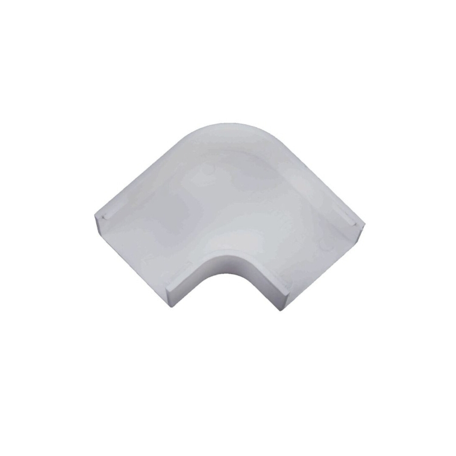 Codo plástico plano 90° 13x7mm blanco - DX0212 — Fivisa