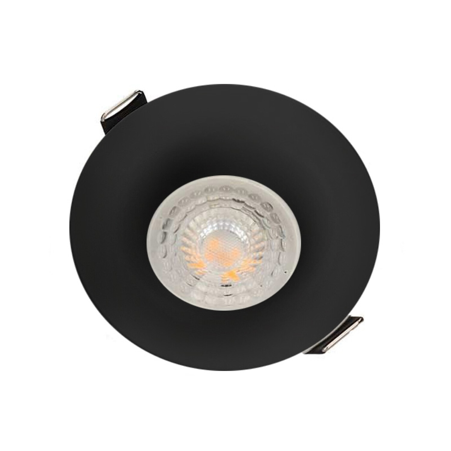 Aro Empotrable Fijo Redondo Negro Mate Montana — Serlux