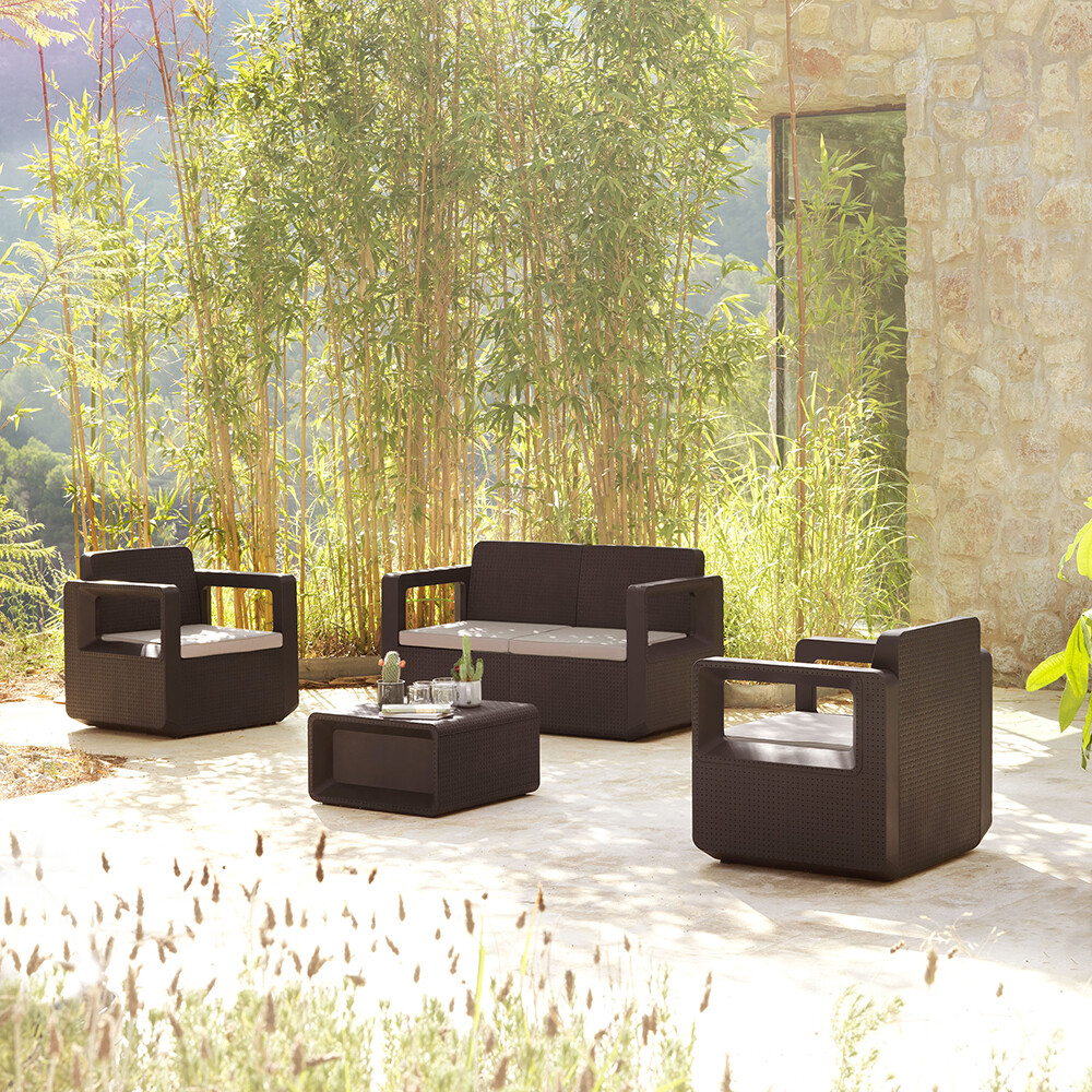 Juego De Jardín Modelo Diva Confort Grafito — Castro