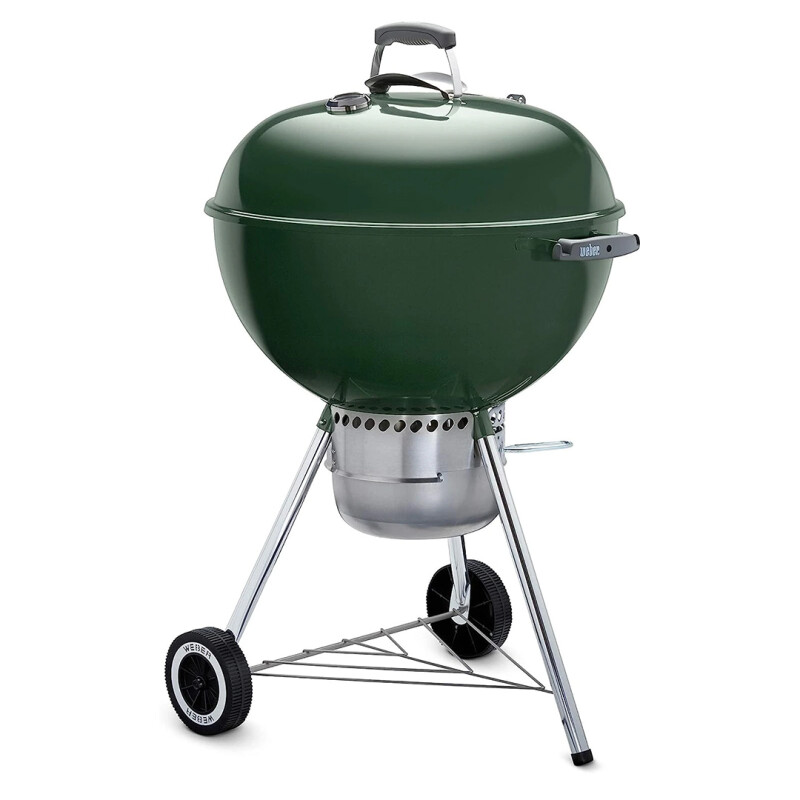 Parrilla Weber a carbón Kettle Premium 22″ Verde — BBQ Uruguay