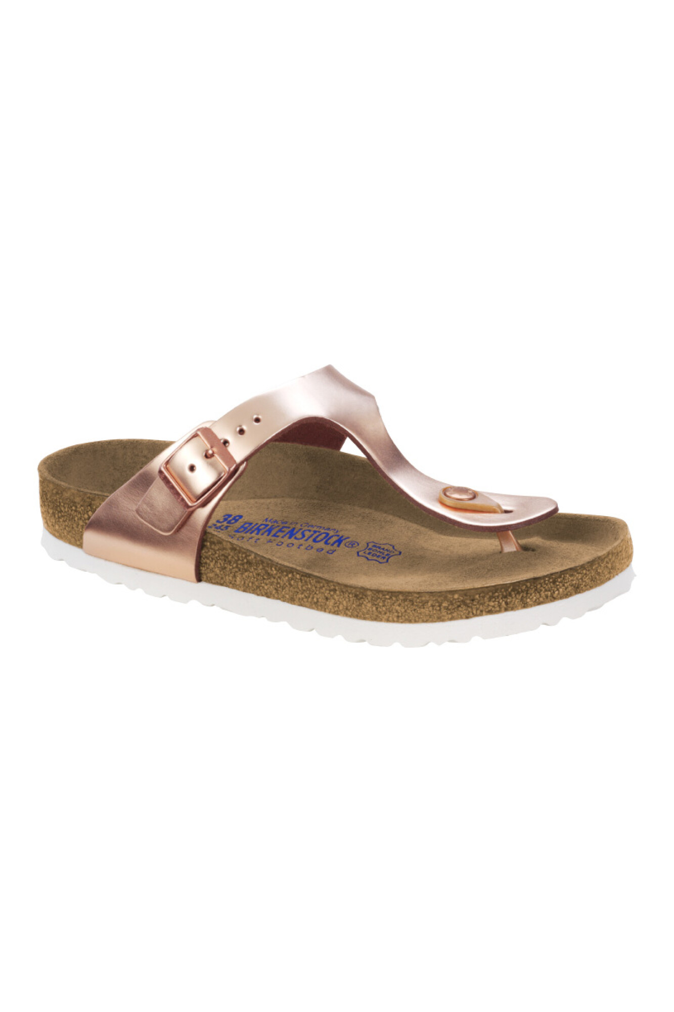 Sandalia Gizeh Soft Footbed Leather - Regular - Metallic Copper — Saura