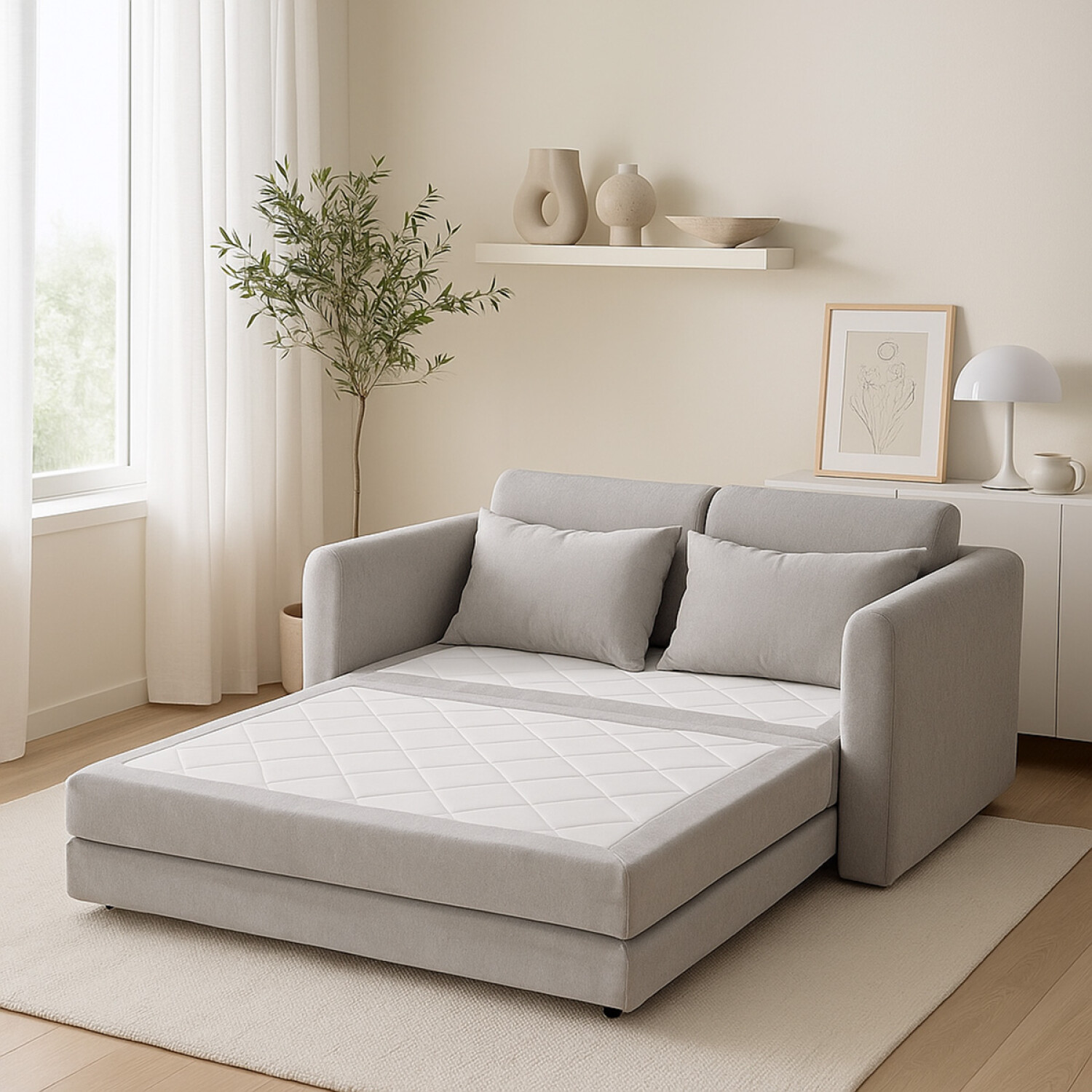 Sofá Cama Parma - Tela Microfibra - 3013 (Gris) — NYR Uruguay