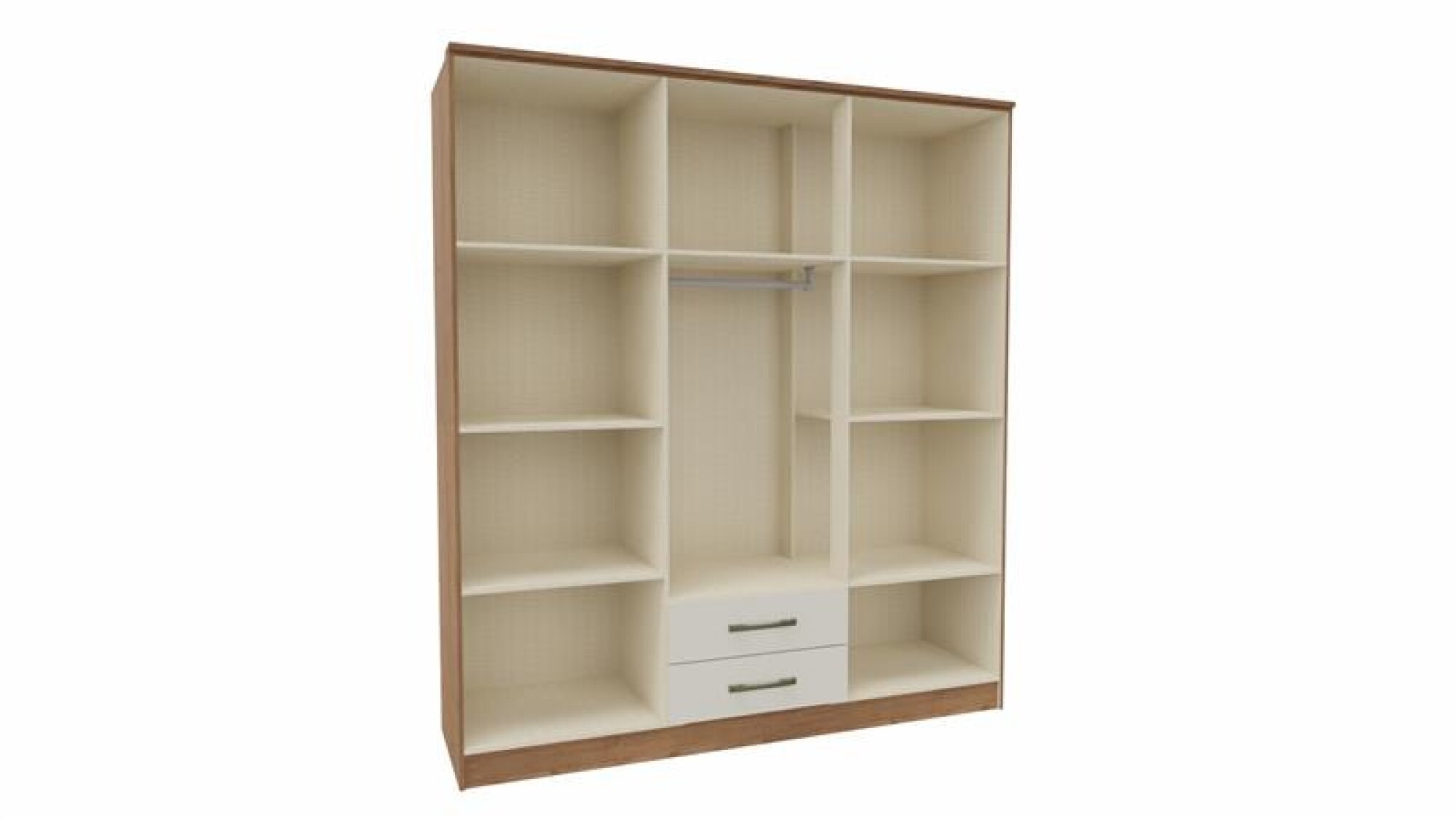 Ropero 6 Puertas Modelo Rocha - MACADAMIA-BLANCO — Casa Demaria