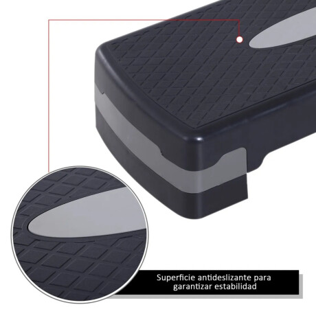 Step pro para ejercicio altura ajustable 68cm - Gris — Aventureros