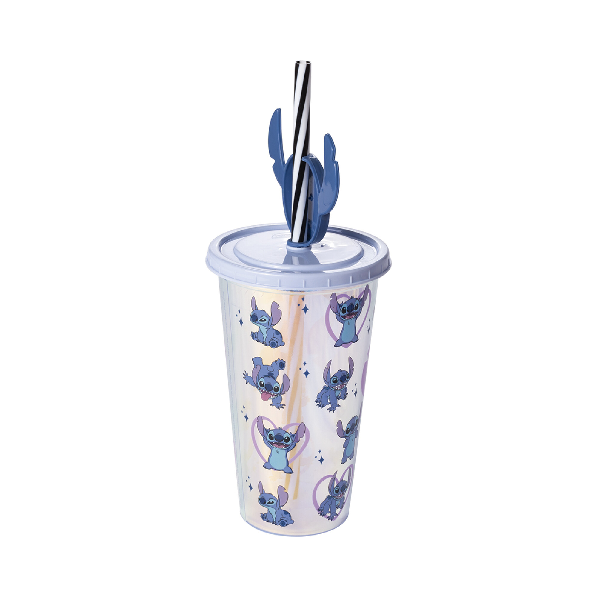 Vaso Plástico Milk Shake con Pin y Pajita Stitch 500 ml - CELESTE ...