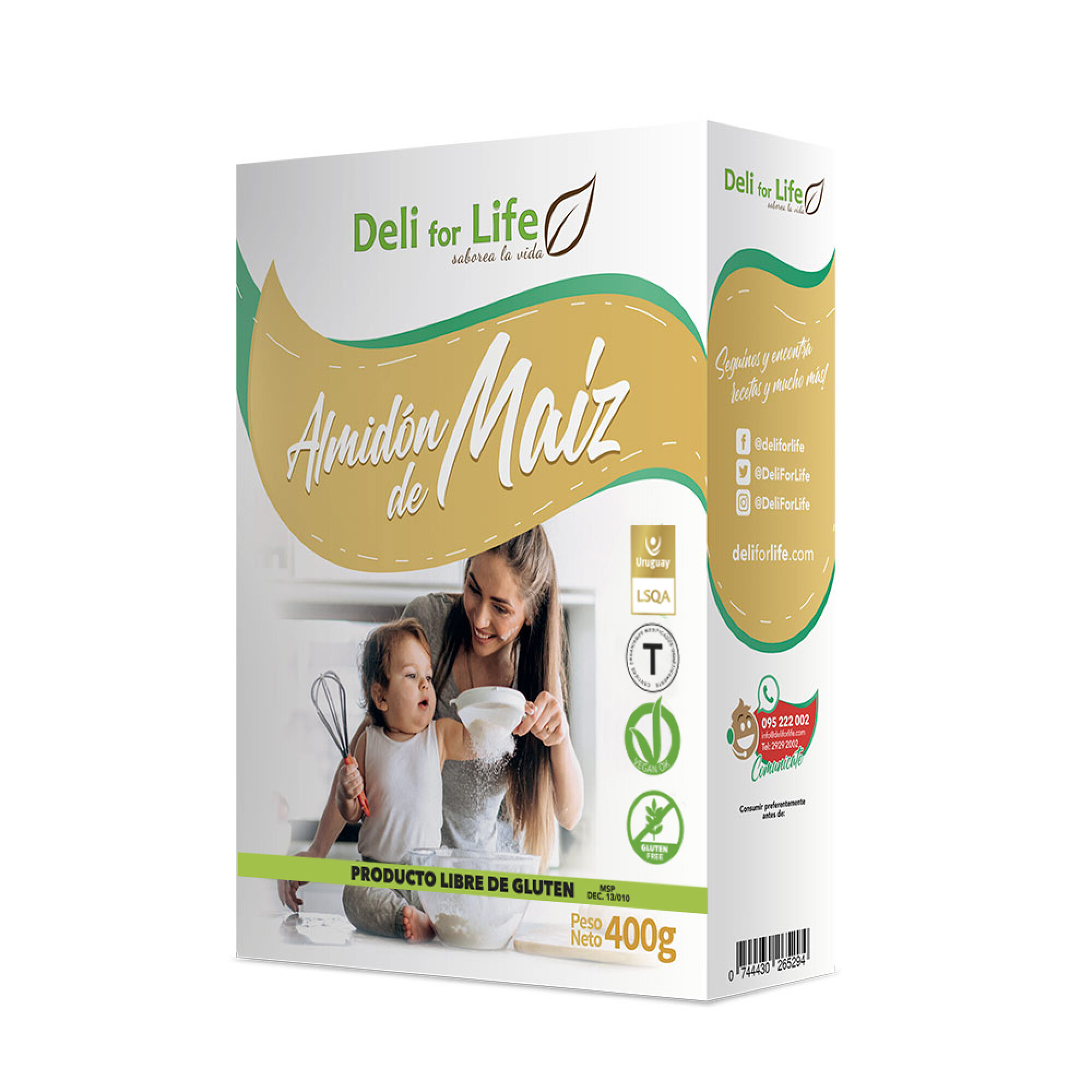 Almidón De Maíz 400g. — Deli for life