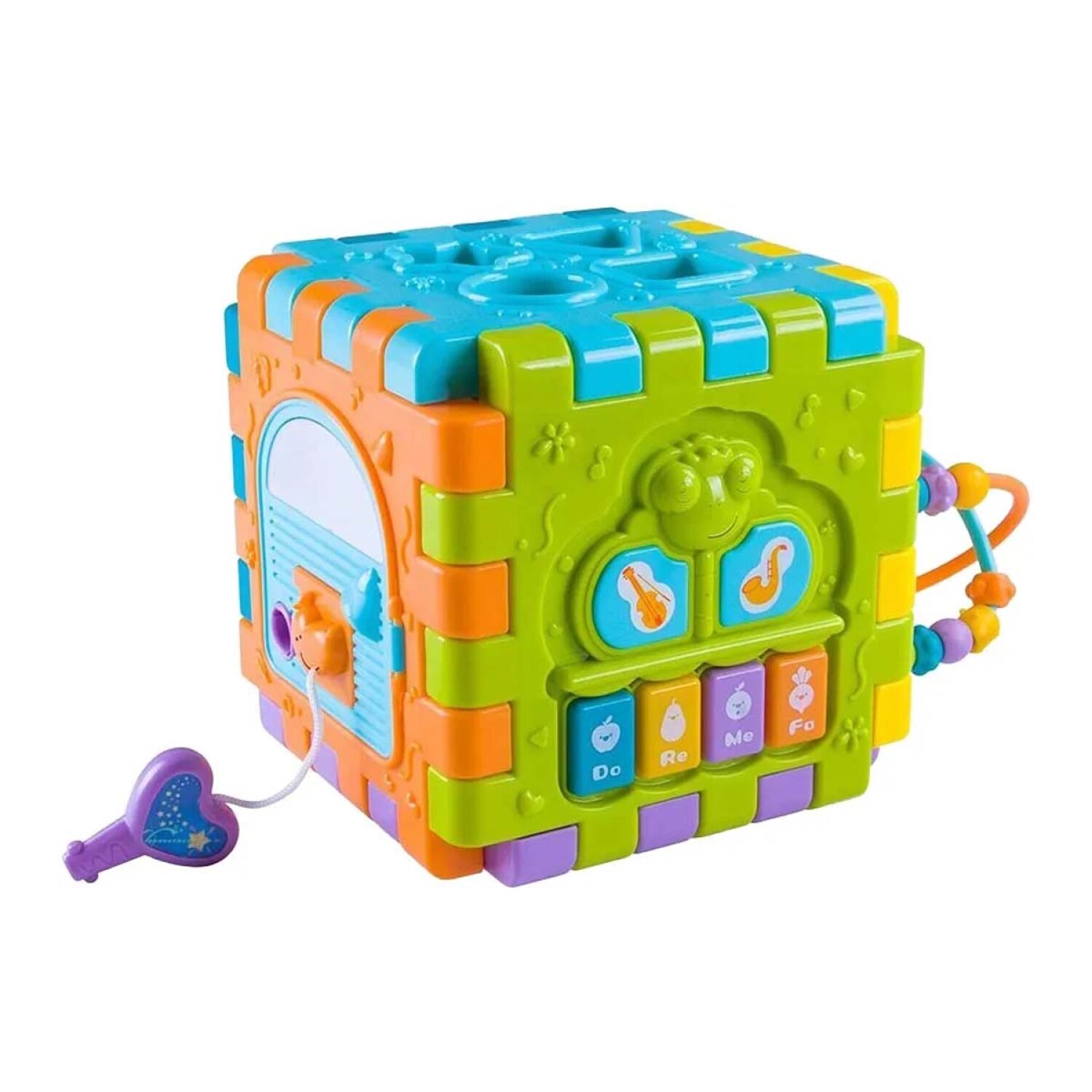 Cubo Didáctico Musical Encastrable Juego Actividades Huanger - Multicolor — HTS