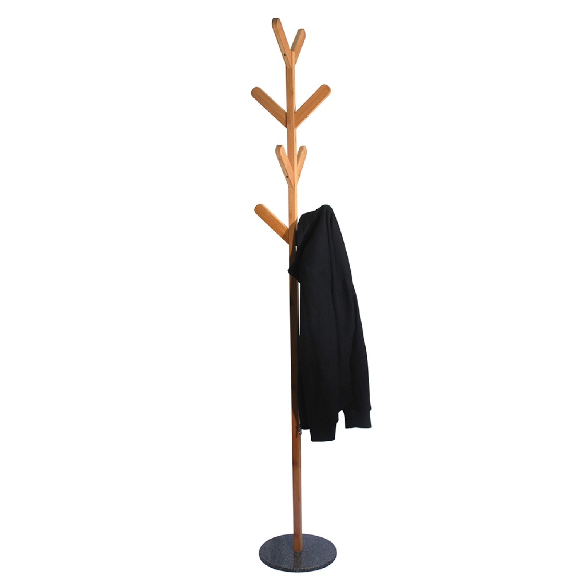 Perchero Madera - Bamboo base granito — Rustico Hogar