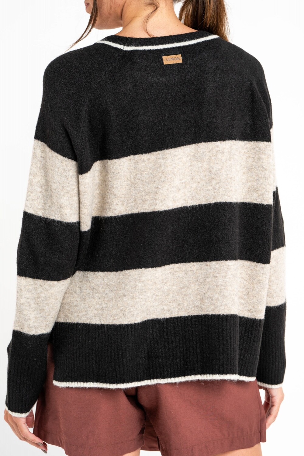 Sweater Rayado - Negro — Lemon