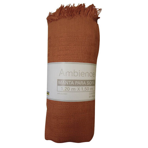 Manta Throw Dohler 120 x 150 cm - Varios Colores - TERRACOTA — Cartoons