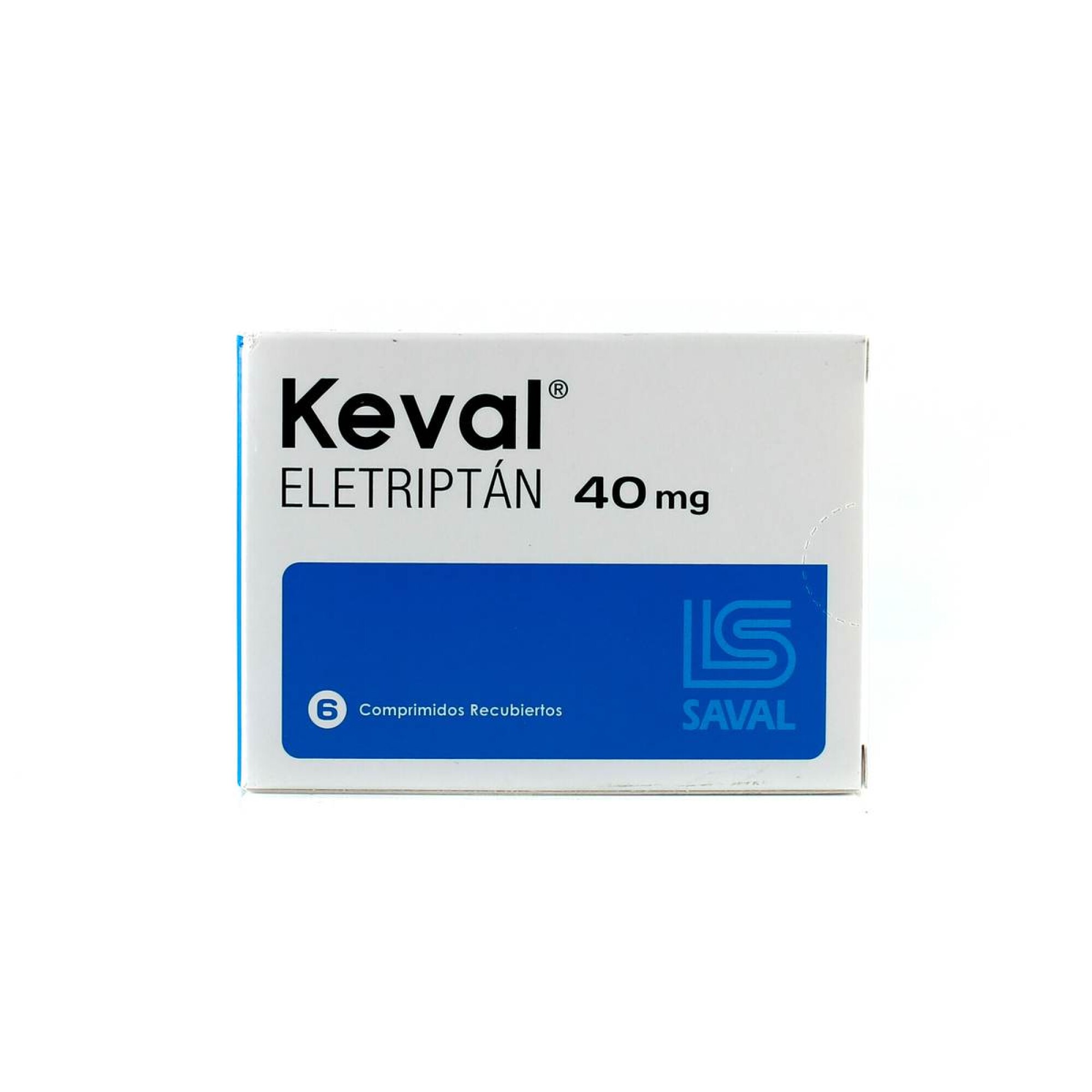 KEVAL 40 MG. CJ X 6 COMP. REC. — Farmacenter