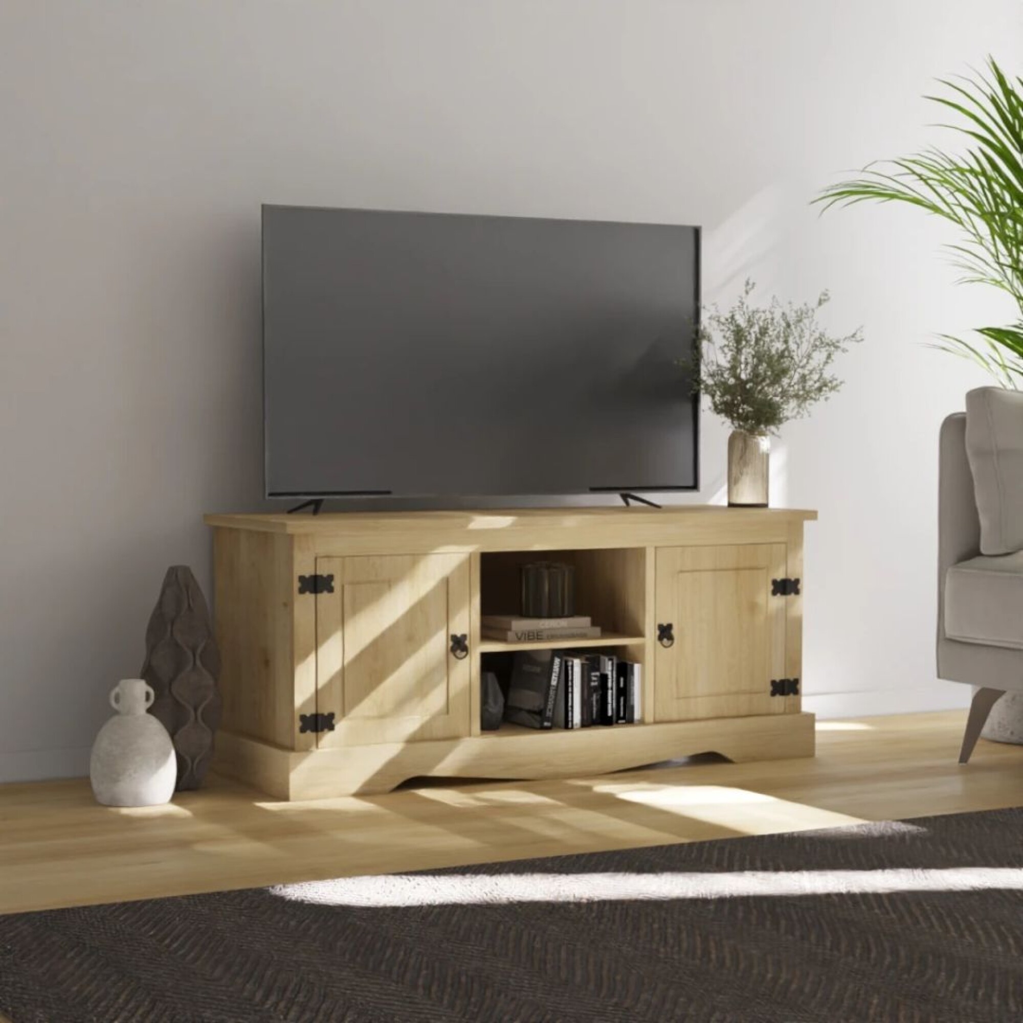 Rack 2 Puertas Línea Mexicana Natural — Brillante