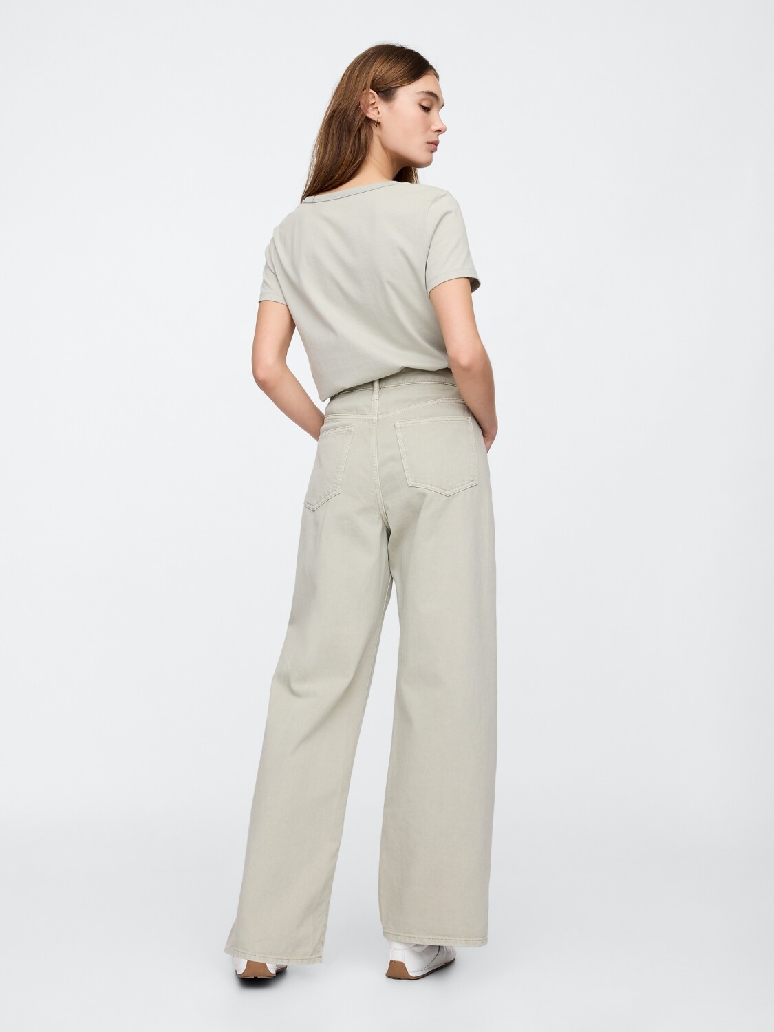 Jean Wide Leg Tiro Alto Mujer - Thunder Grey 161 — GAP Uruguay