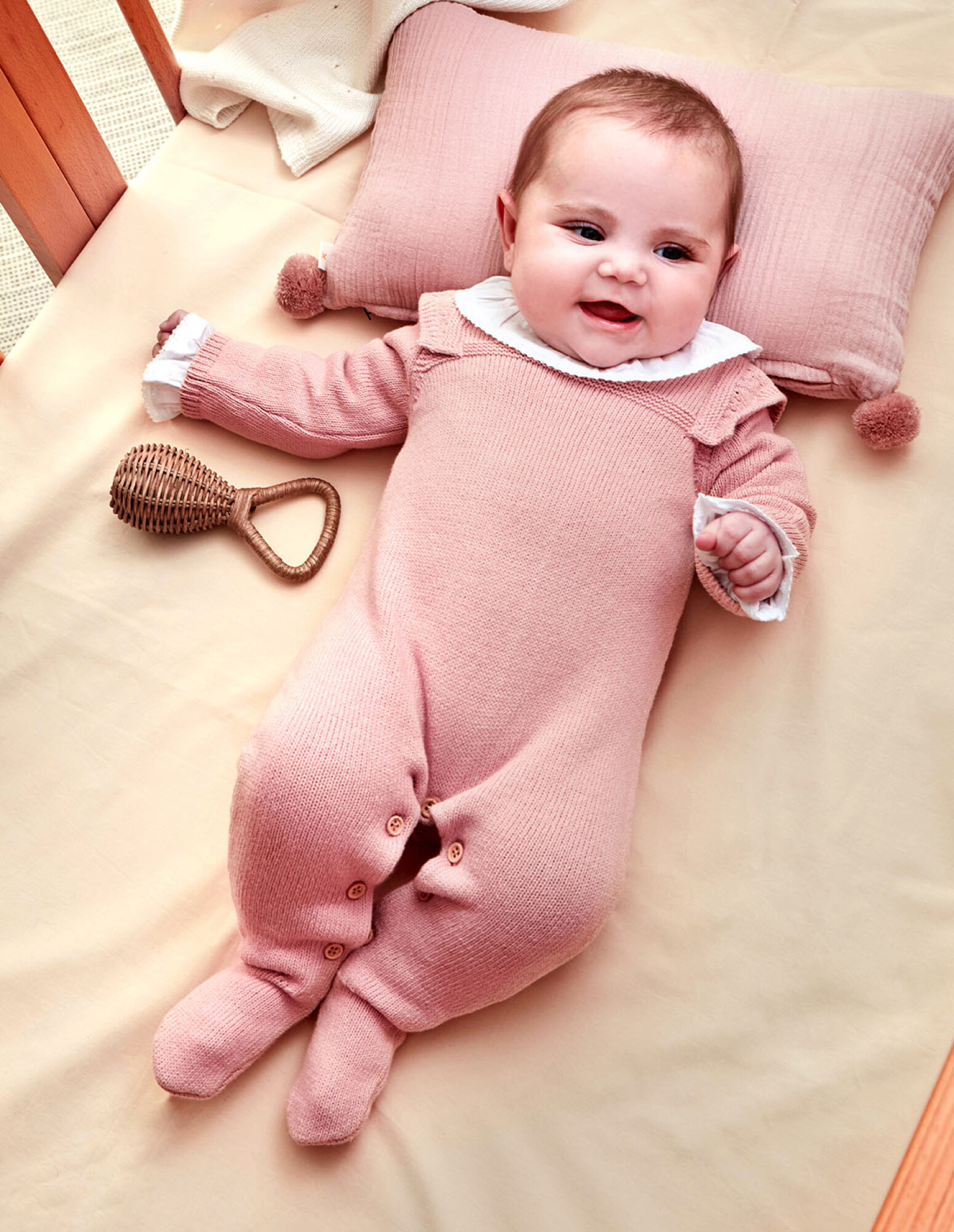 Body Manga Larga Cuello Volante De Popel - Blanco — Gocco