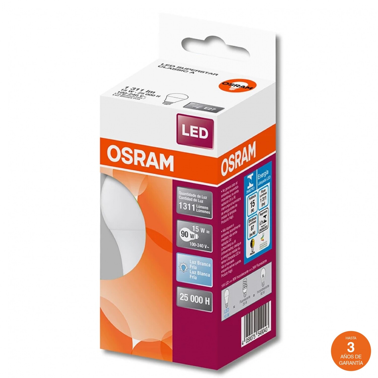 Lámpara LED OSRAM 15W G8 6500K — Serlux